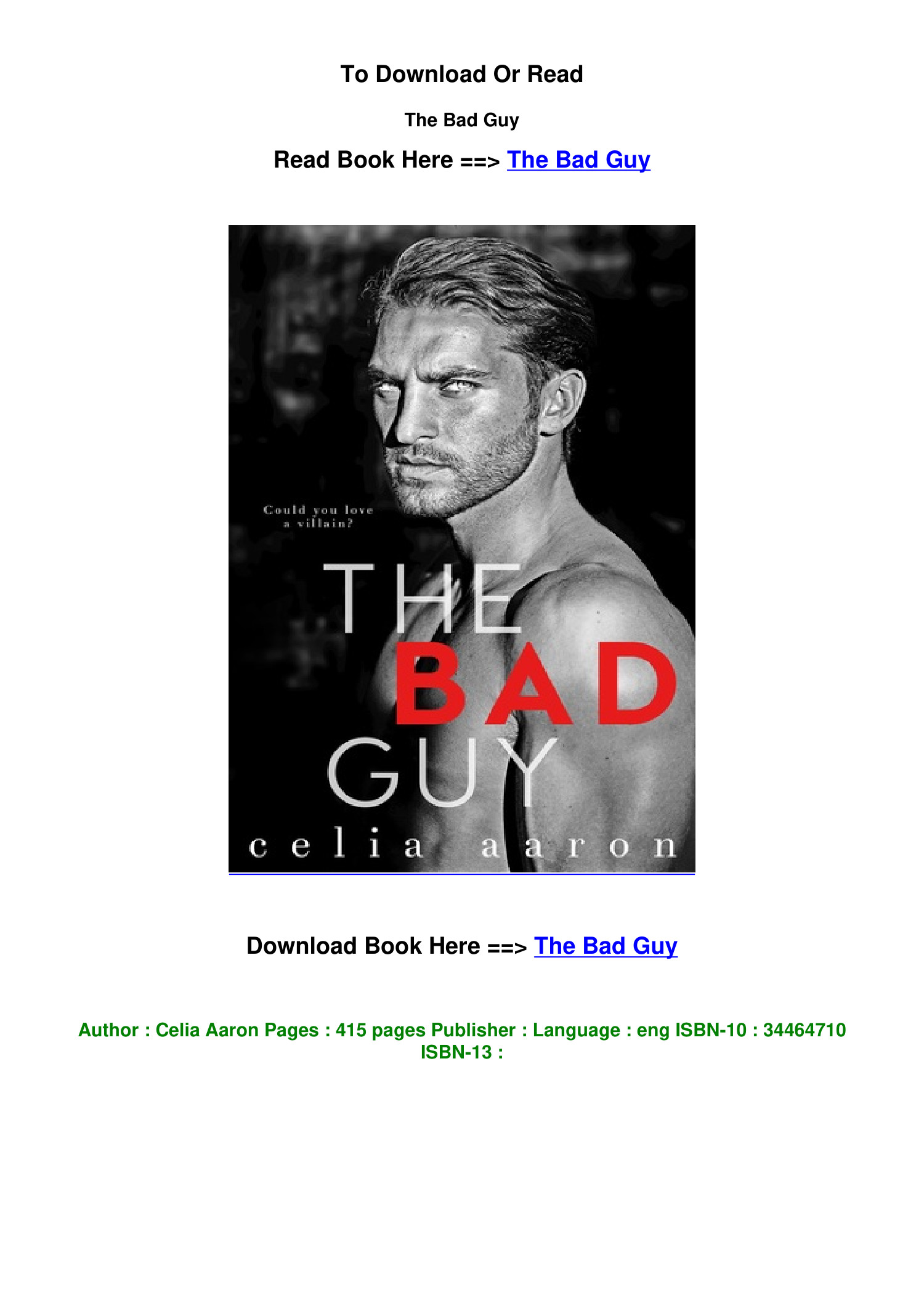 download epub The Bad Guy By Celia Aaron.pdf | DocDroid