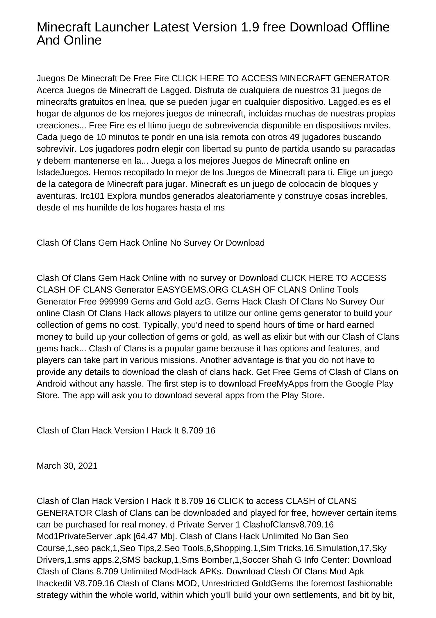 Minecraft Launcher Newest Version 19 Free Download Offline And ...