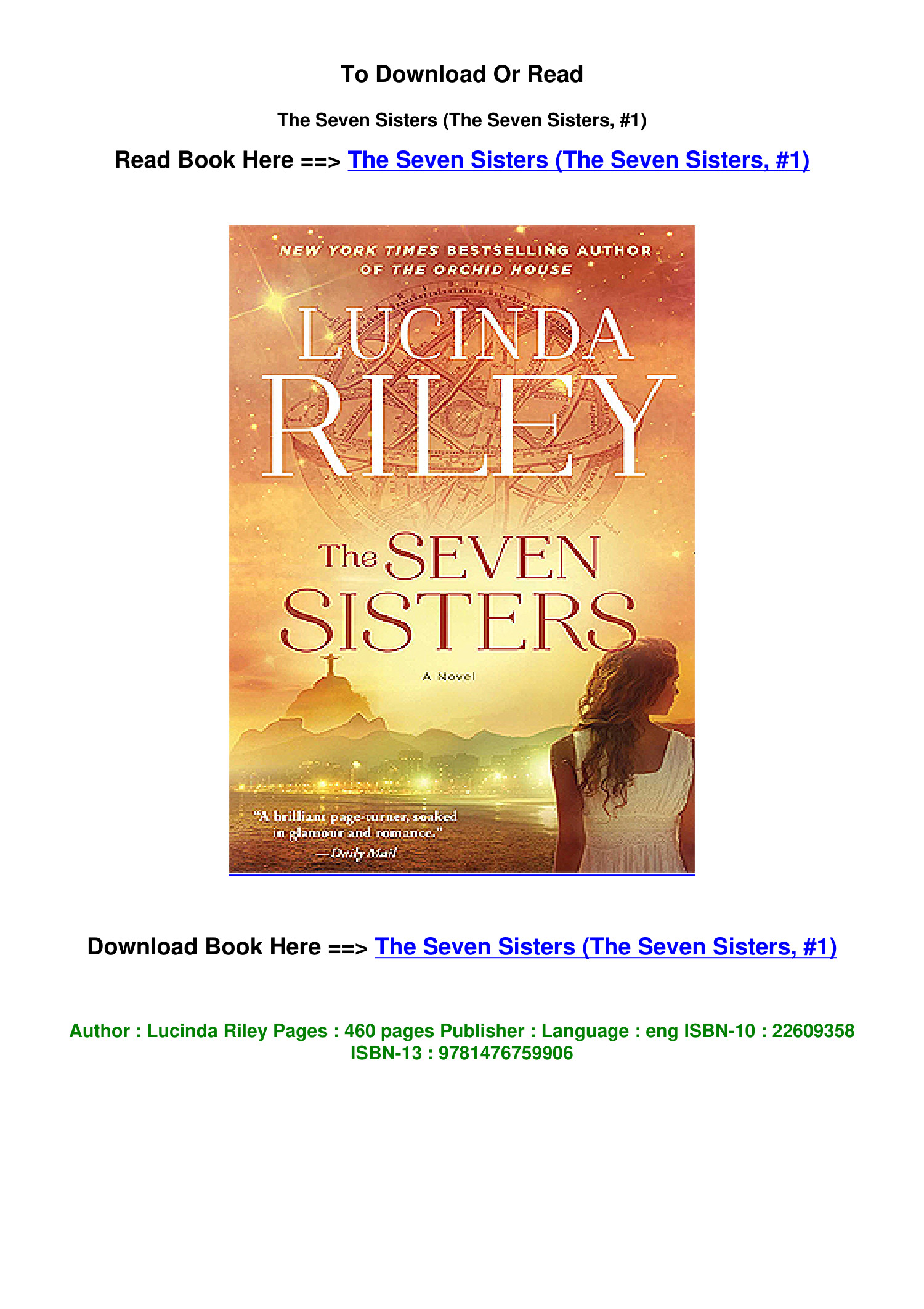 DOWNLOAD pdf The Seven Sisters The Seven Sisters 1 by Lucinda Riley.pdf | DocDroid