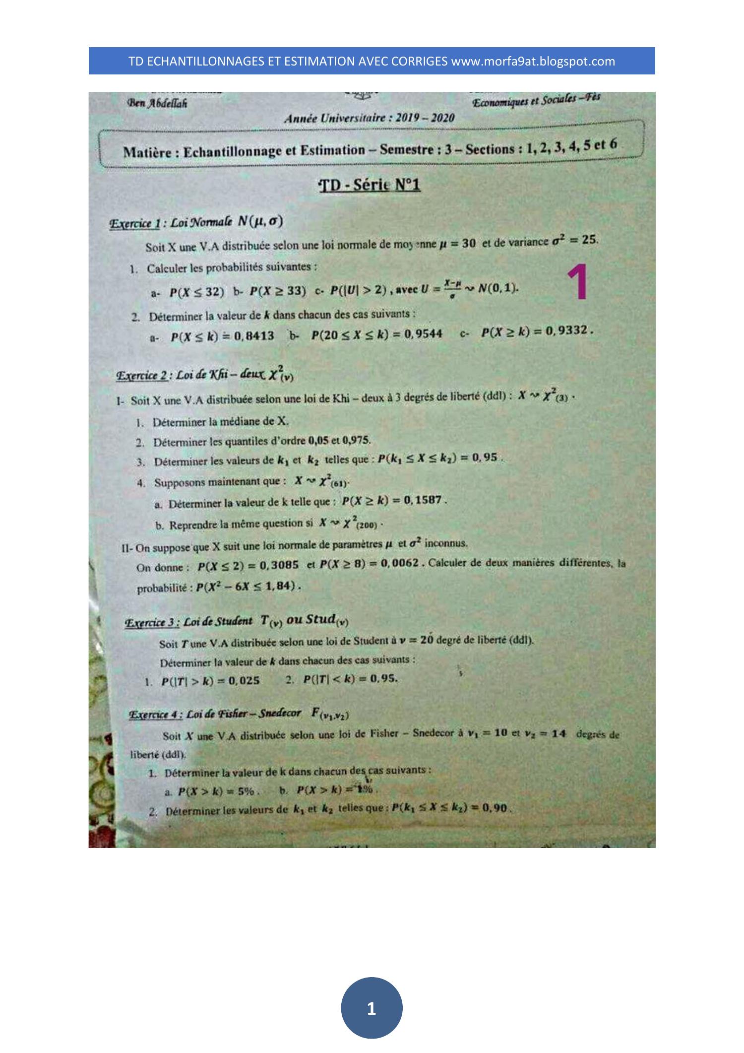 TD ECHANTILLONNAGES ET ESTIMATION.pdf | DocDroid