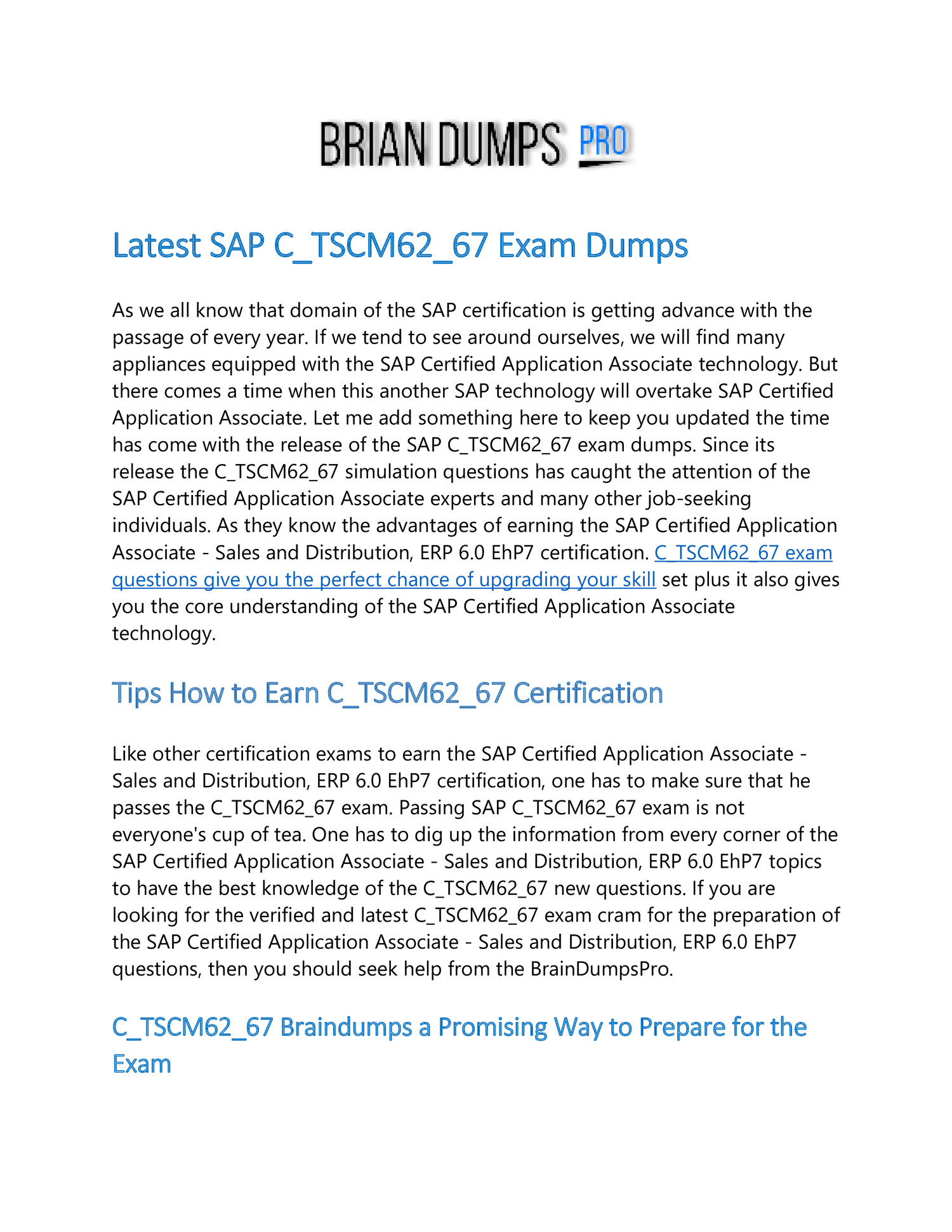 Pass C_TSCM62_67 Exam Using C TSCM62 67 Exam Cram.pdf | DocDroid