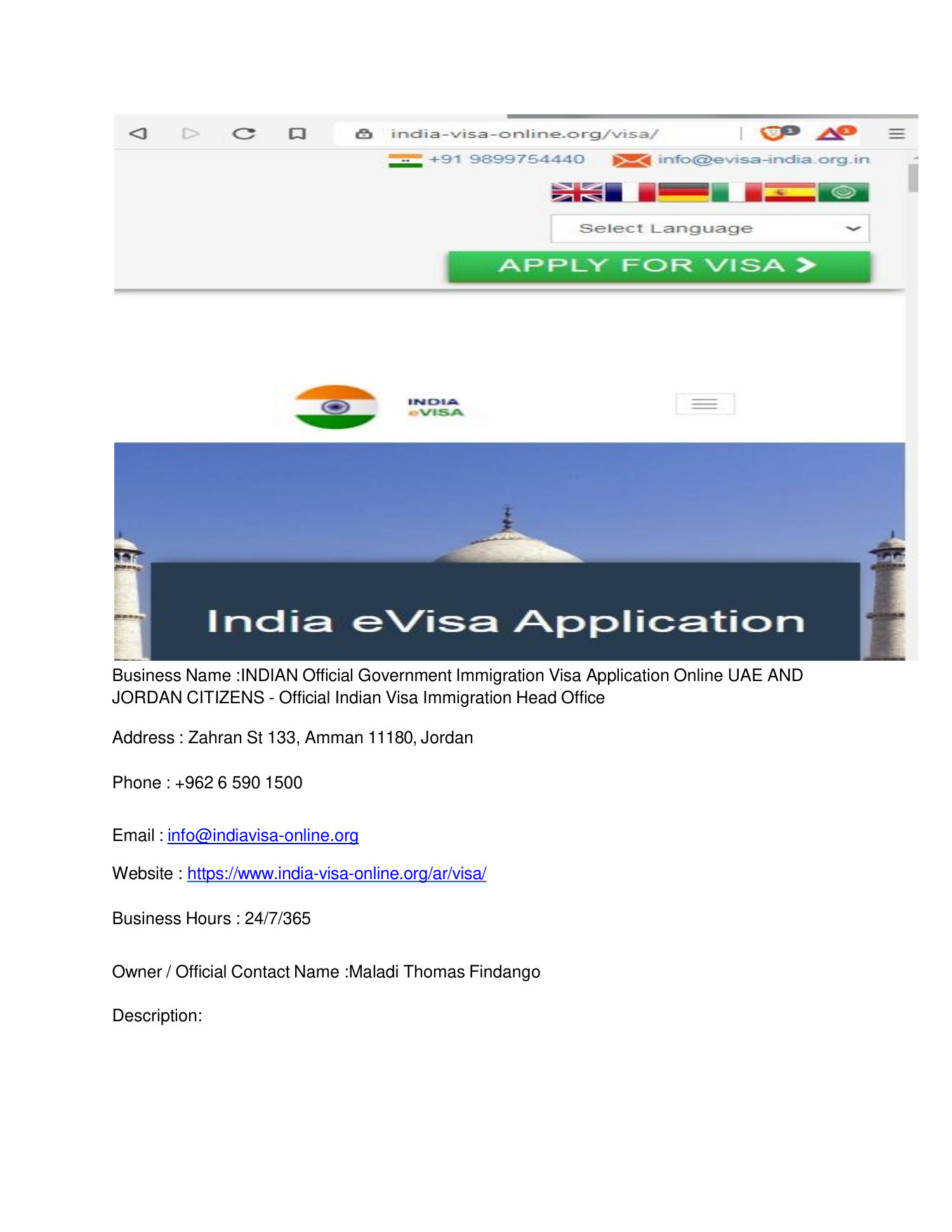 INDIAN Official Government Immigration Visa Application Online UAE AND JORDAN CITIZENS.pptx ...