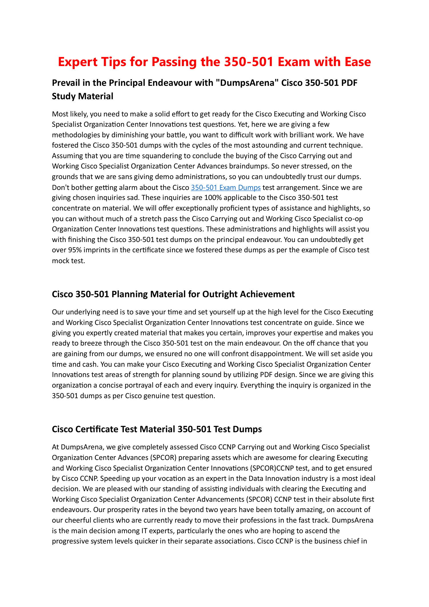 350-501 Exam Dumps.pdf | DocDroid