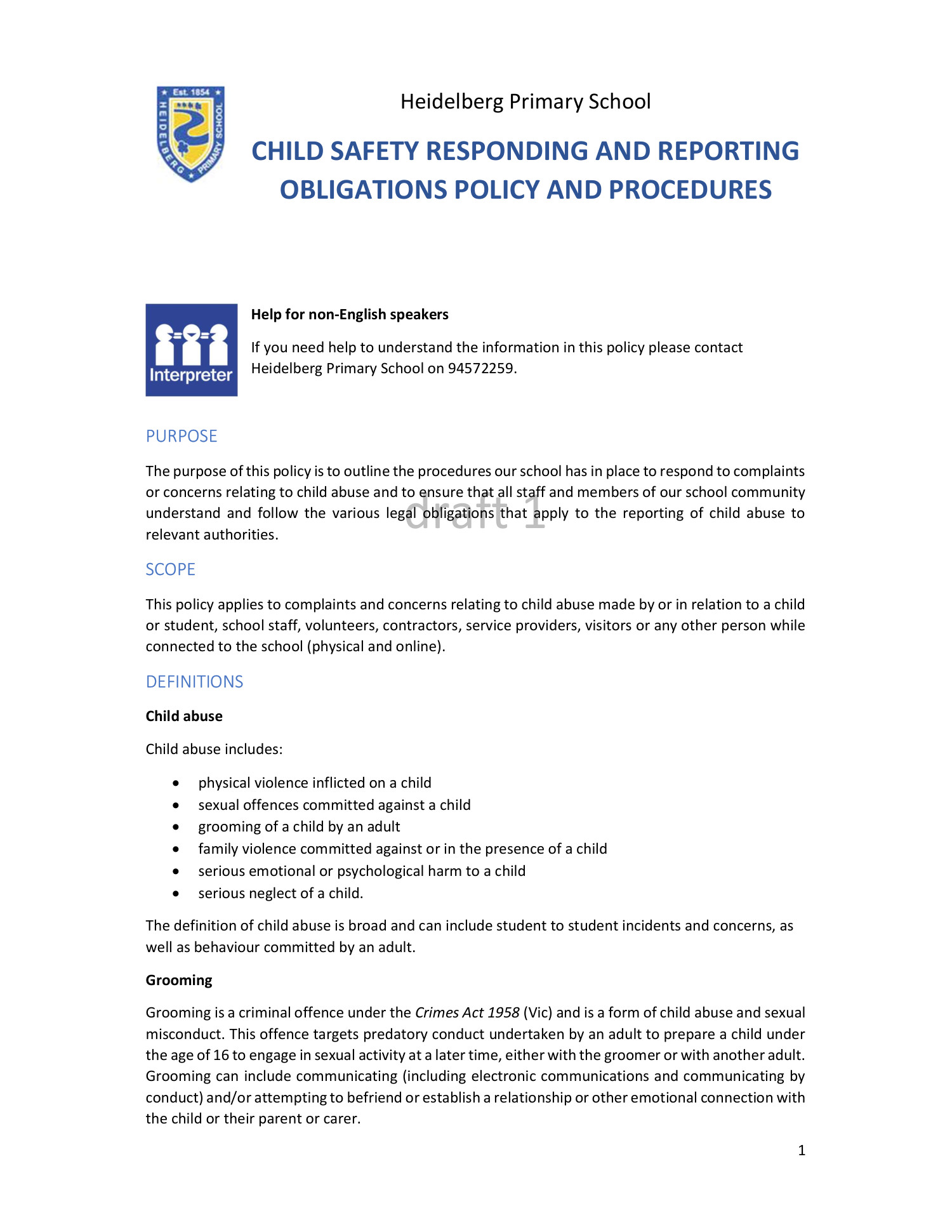 Responding and Reporting Policy Draft.pdf | DocDroid