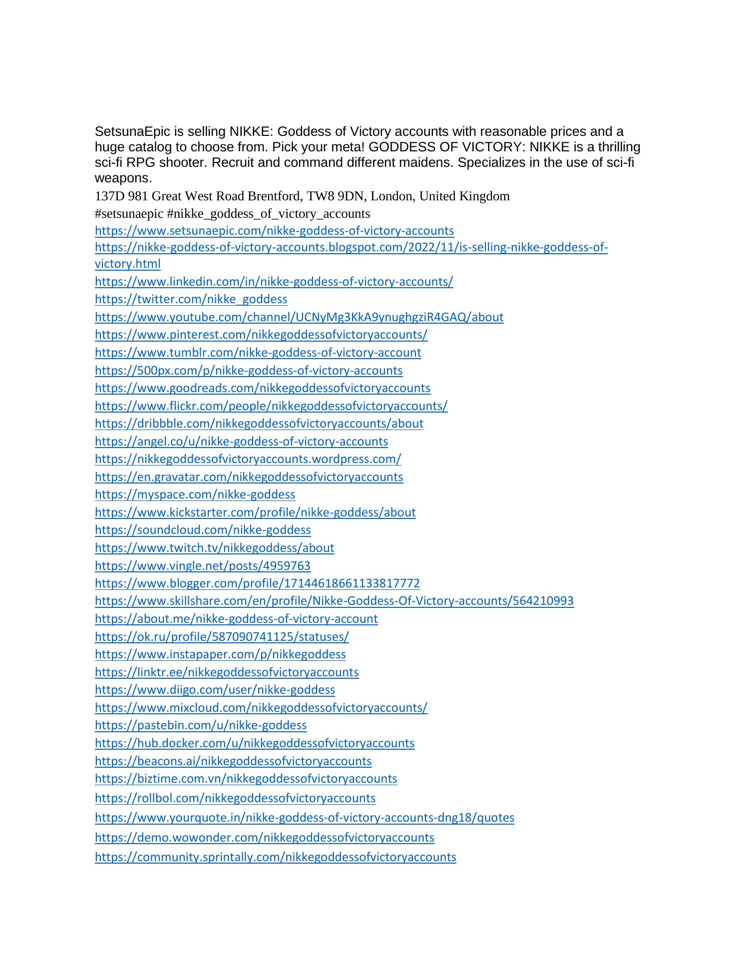 Nikke Goddess of Victory accounts.docx | DocDroid