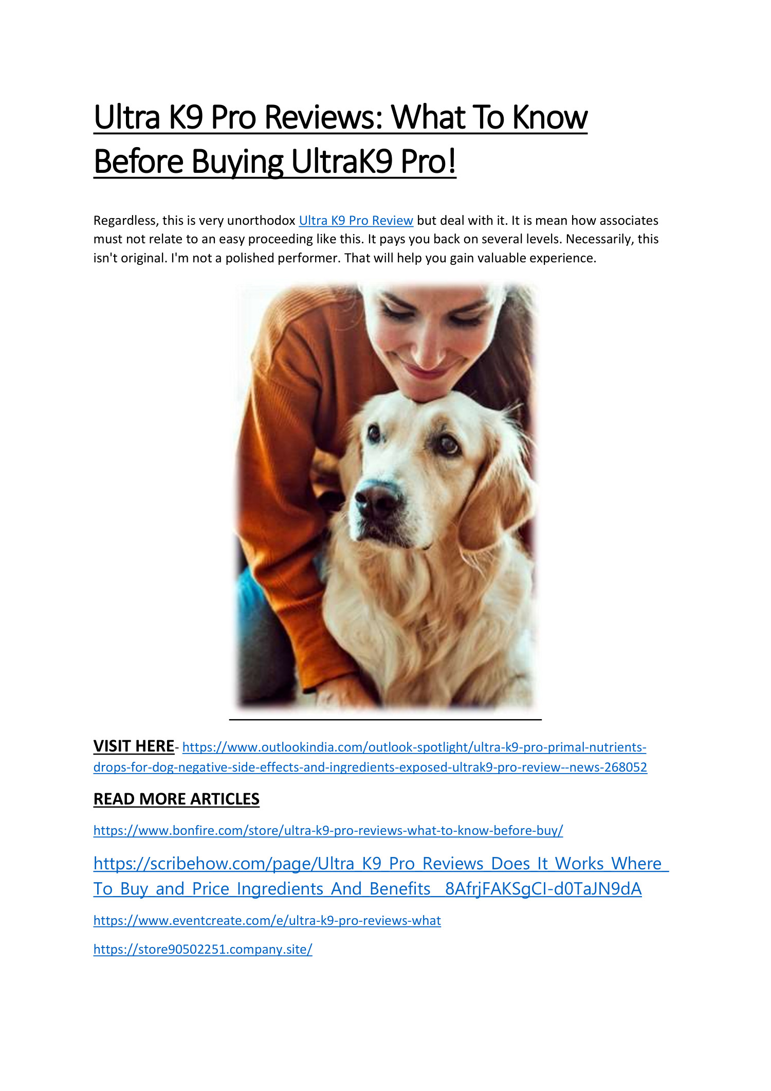 Ultra K9 Pro Reviews.pdf | DocDroid