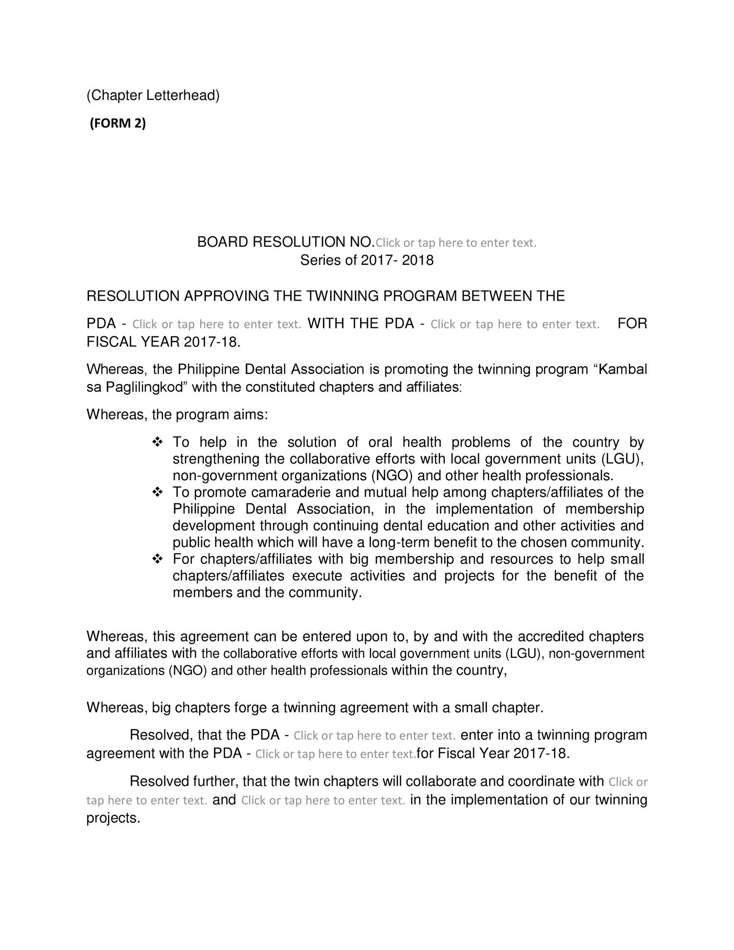 TWINNING BOARD RESOLUTION TEMPLATE.docx | DocDroid TWINNING BOARD RESOLUTION TEMPLATE.docx | DocDroid