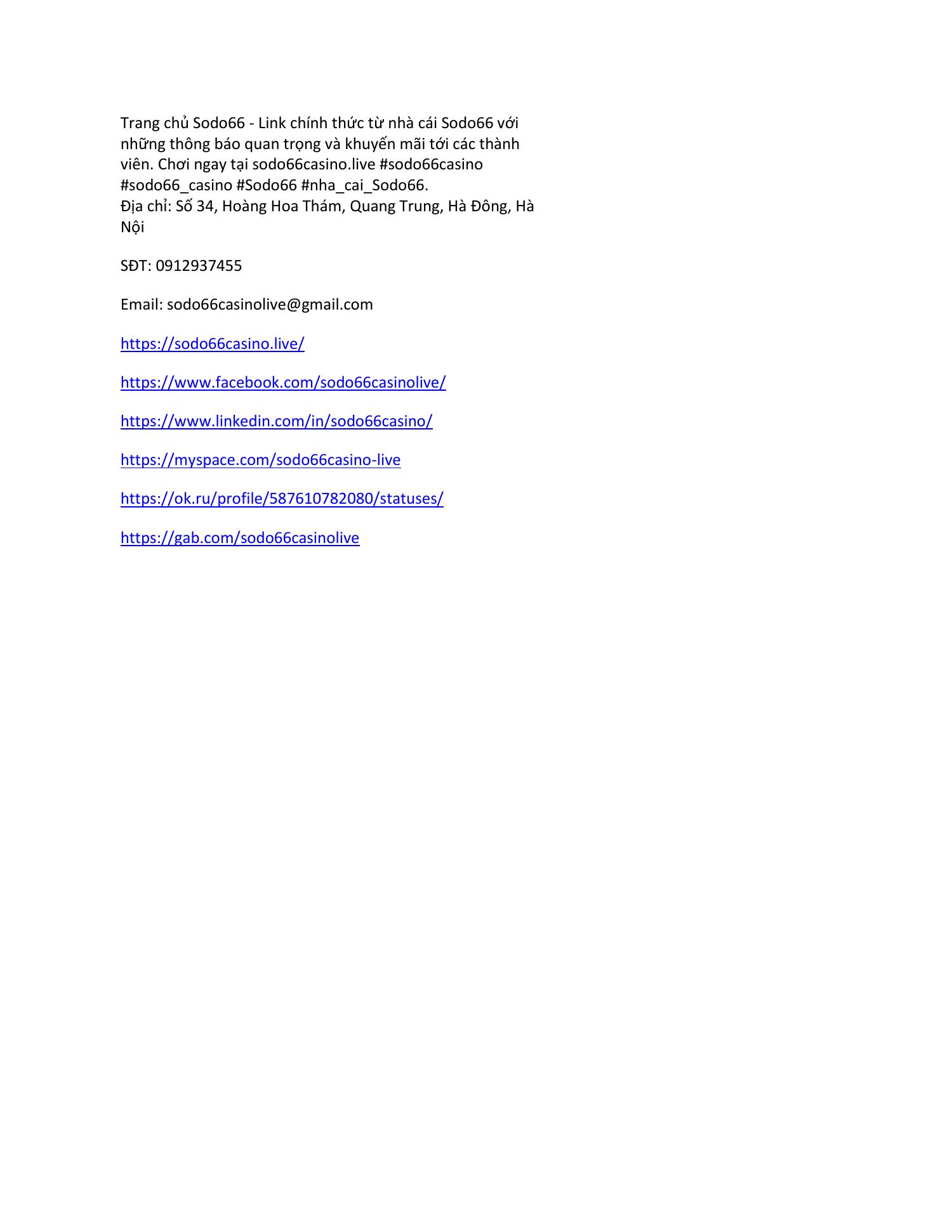 Sodo66 Casino.docx | DocDroid