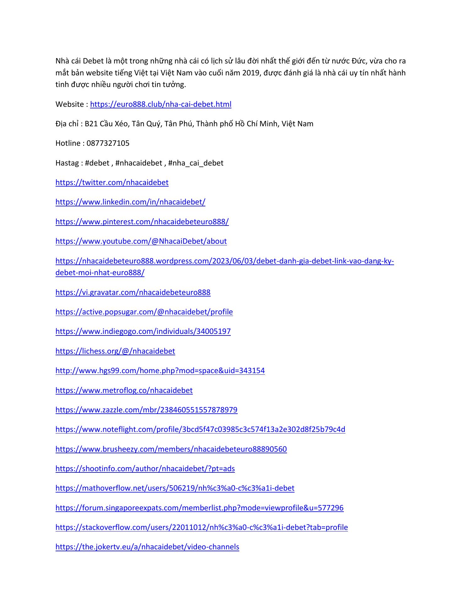 Nhà cái Debet.docx | DocDroid