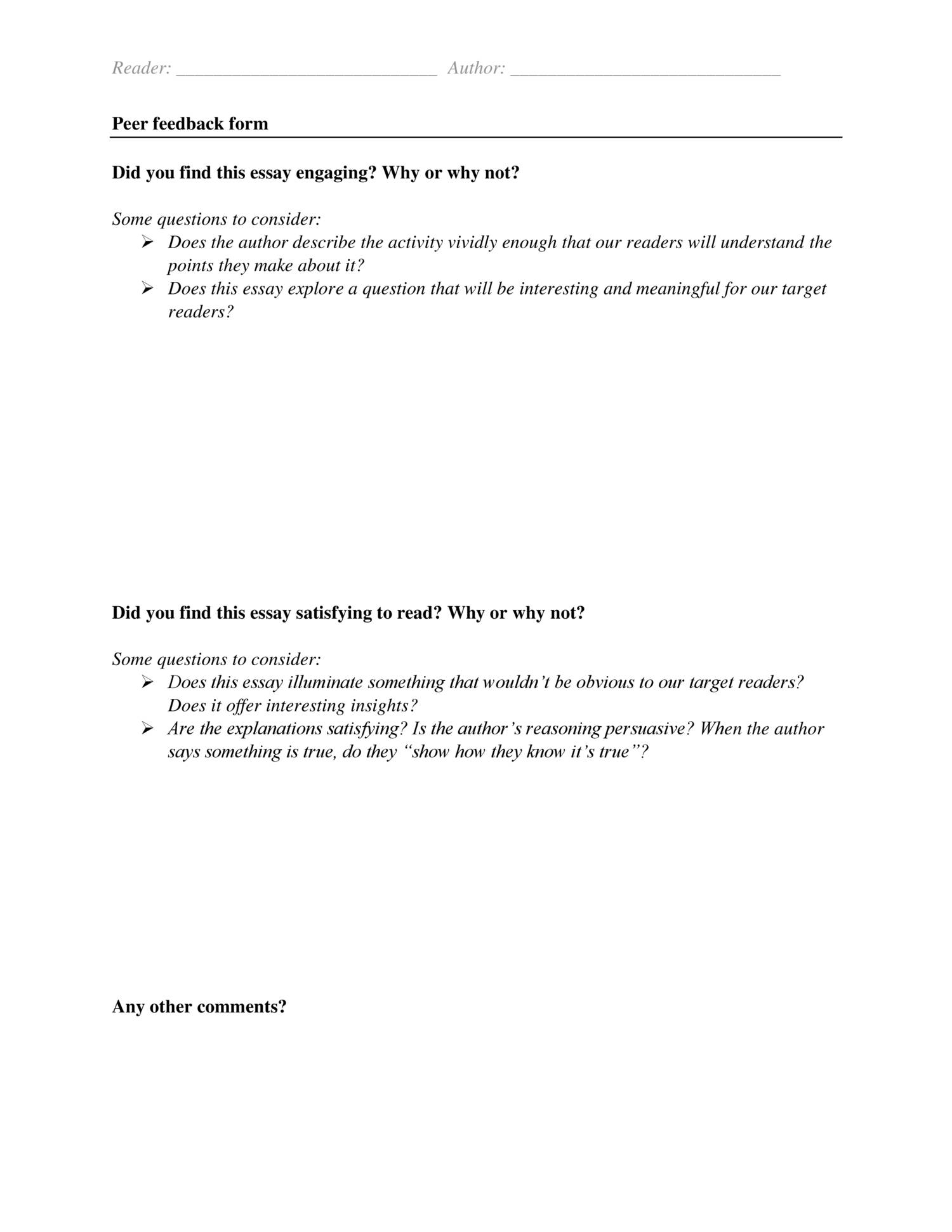 Handout - Peer feedback.docx | DocDroid