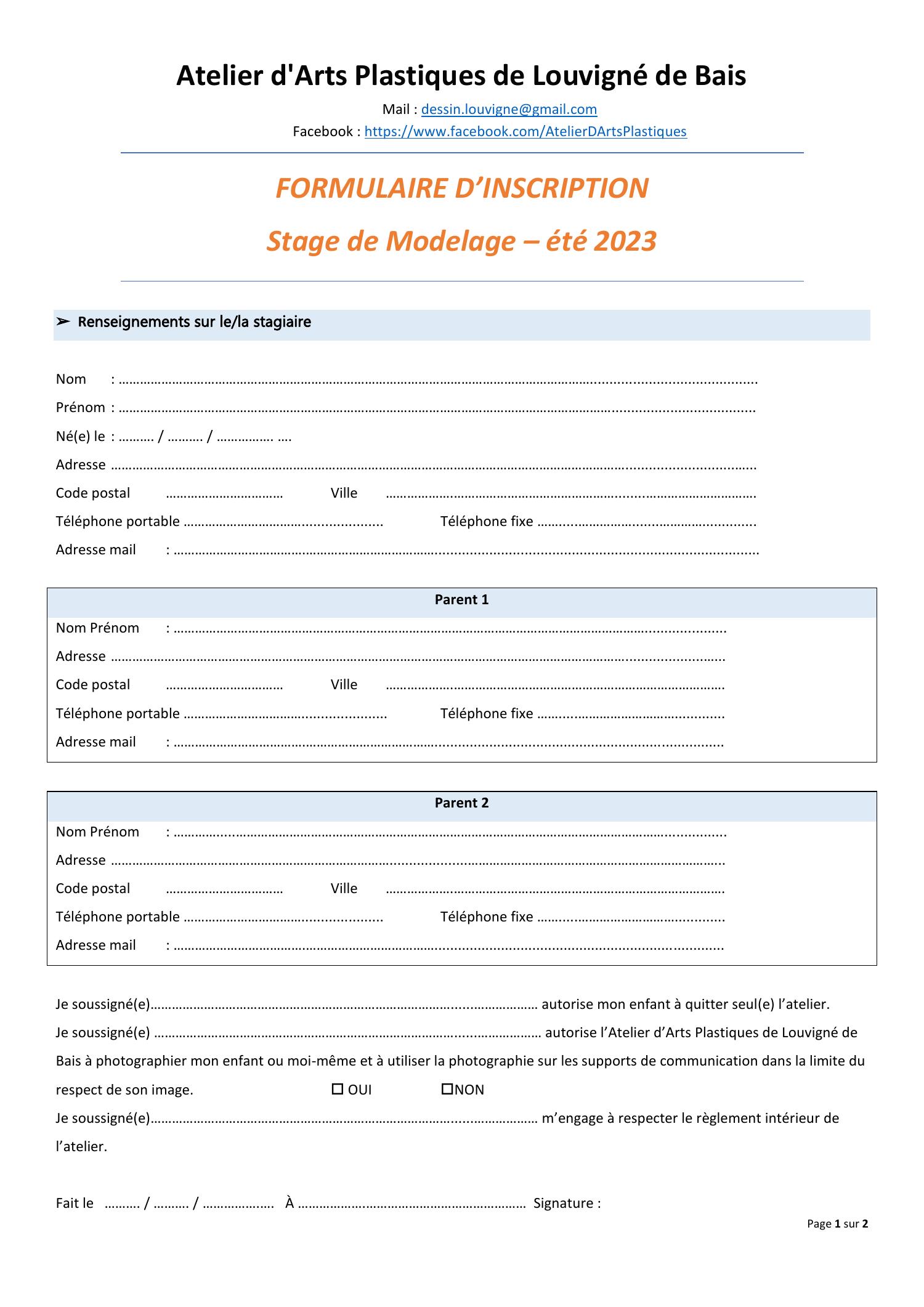 Formulaire d'inscription Stage 2023.pdf | DocDroid