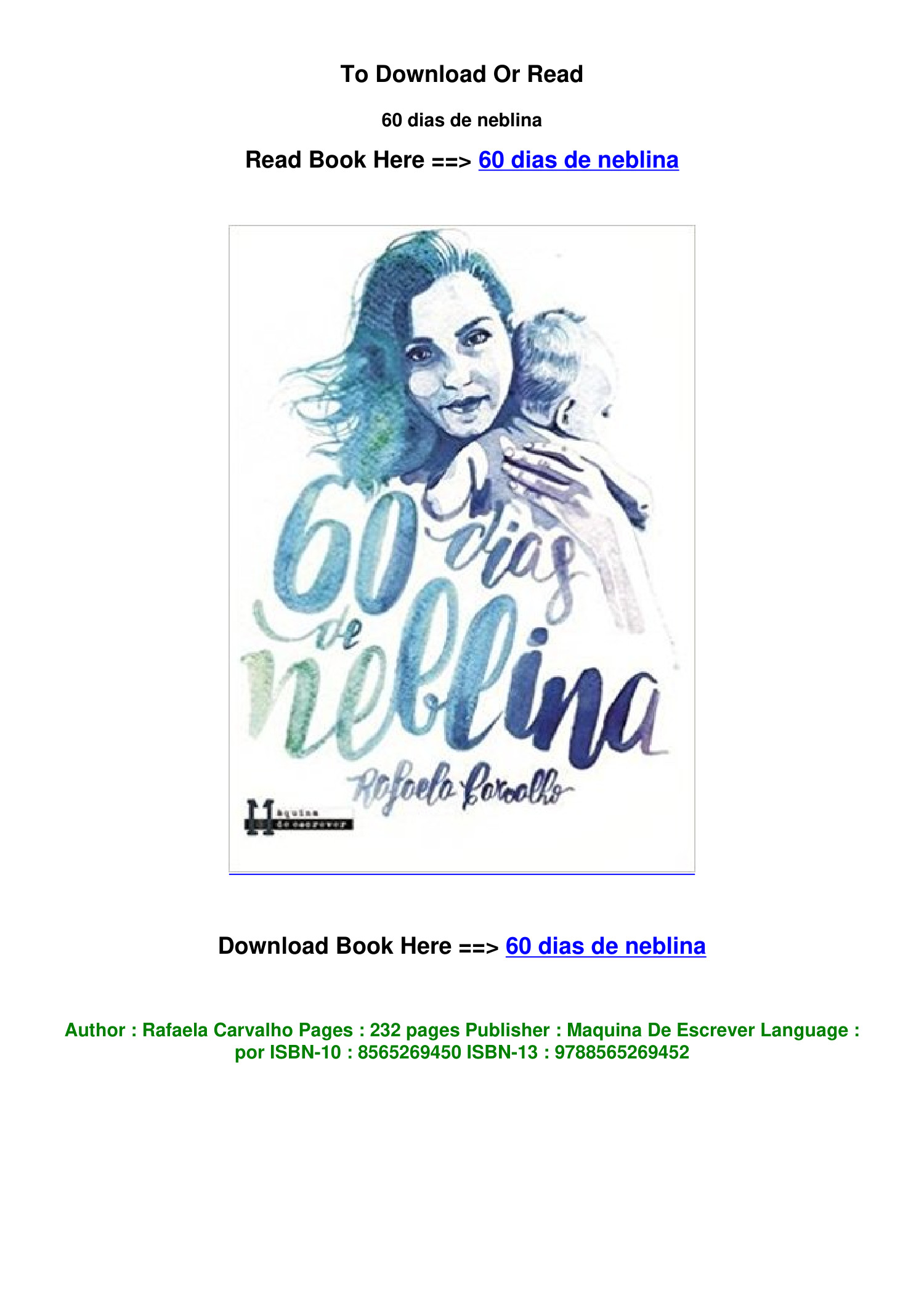 DOWNLOAD EPub 60 dias de neblina BY Rafaela Carvalho.pdf | DocDroid