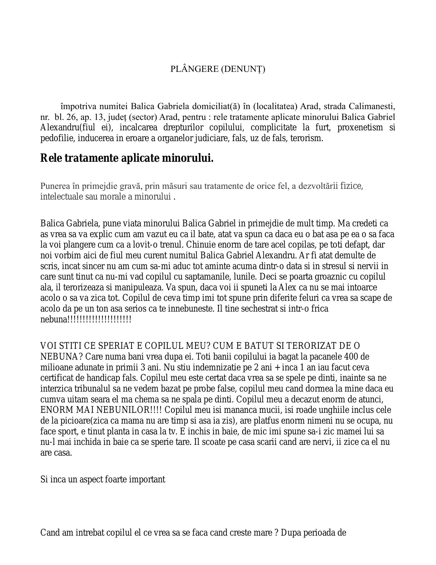Plangere penala Balica Gabriela upload.doc | DocDroid