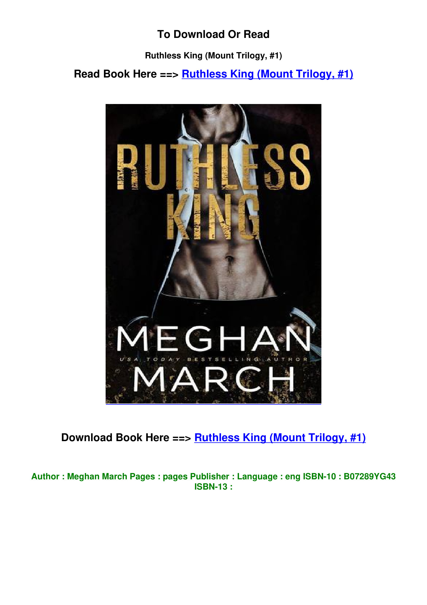 ePub Download Ruthless King Mount Trilogy 1 BY Meghan March.pdf | DocDroid