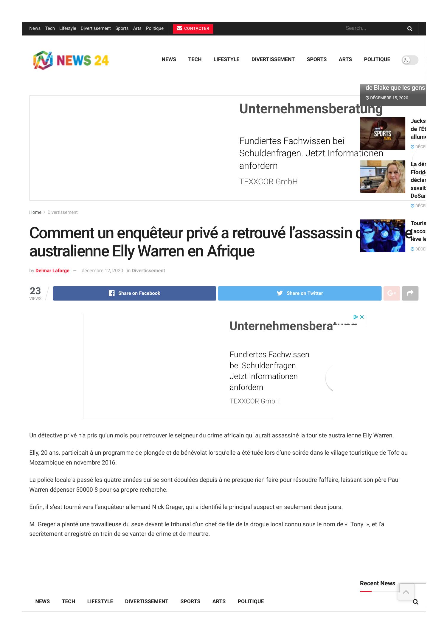 Comment un enquêteur privé Nick Greger a retrouvé l'assassin de la ...