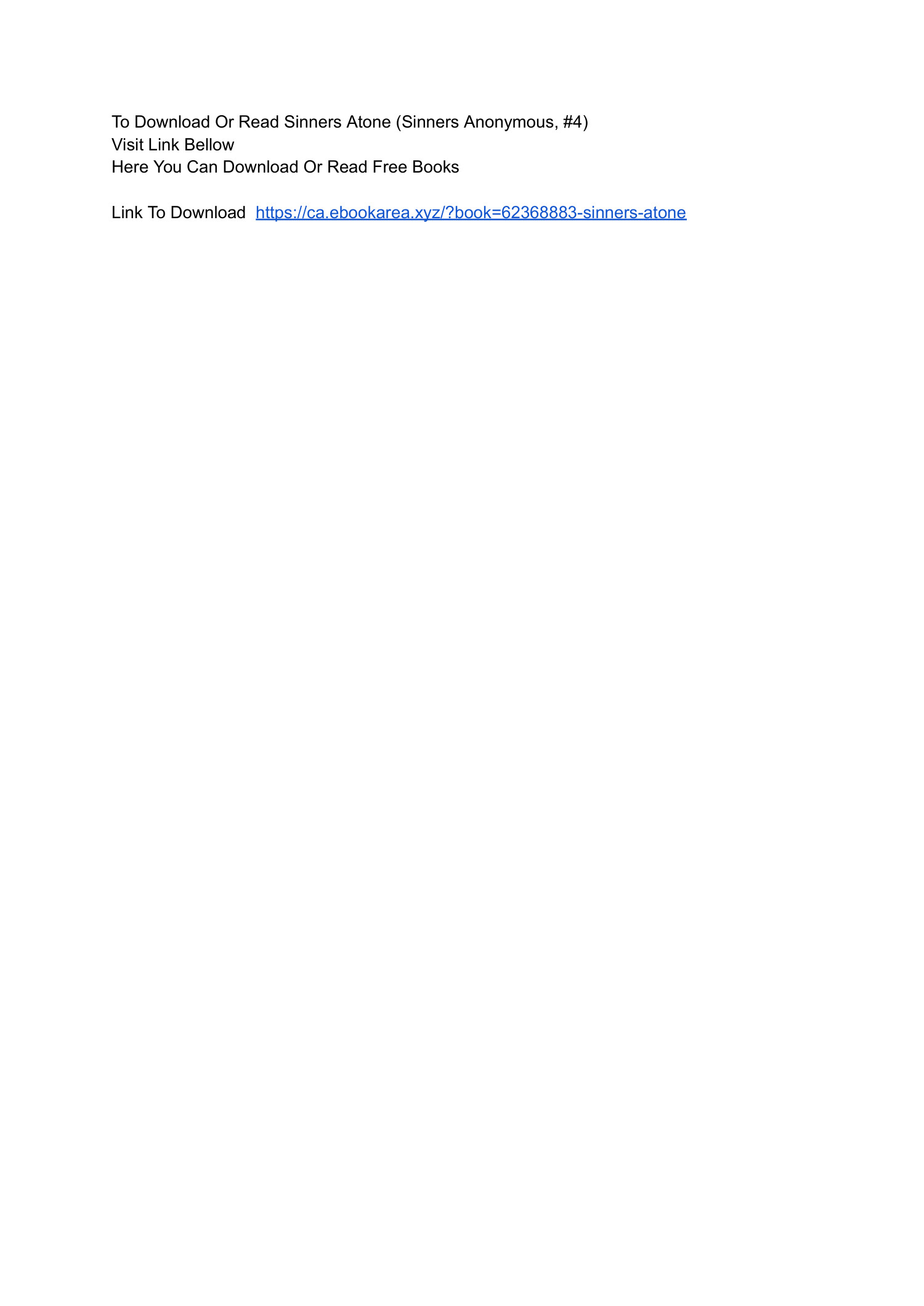 [DOWNLOAD] [PDF] Sinners Atone (Sinners Anonymous, #4) BY _ Somme ...