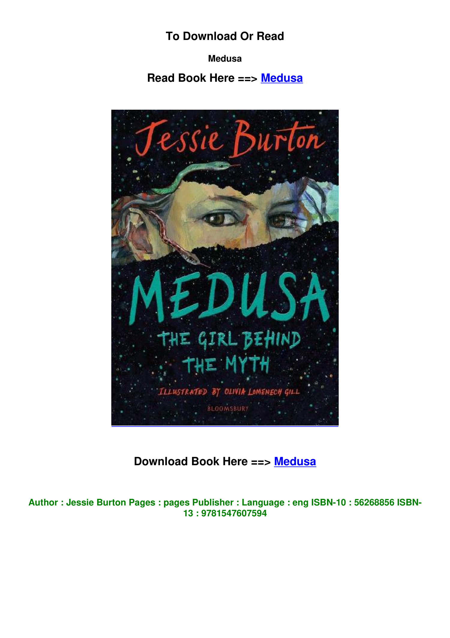 pdf DOWNLOAD Medusa by Jessie Burton.pdf | DocDroid