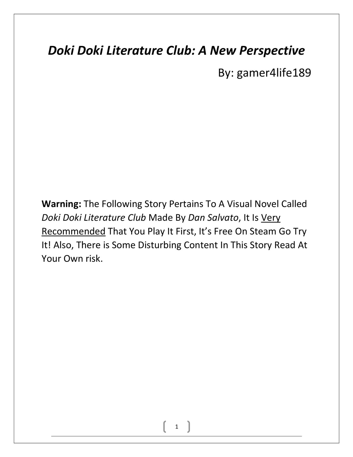 Doki Doki Literature Club Her World Prologue .pdf | DocDroid