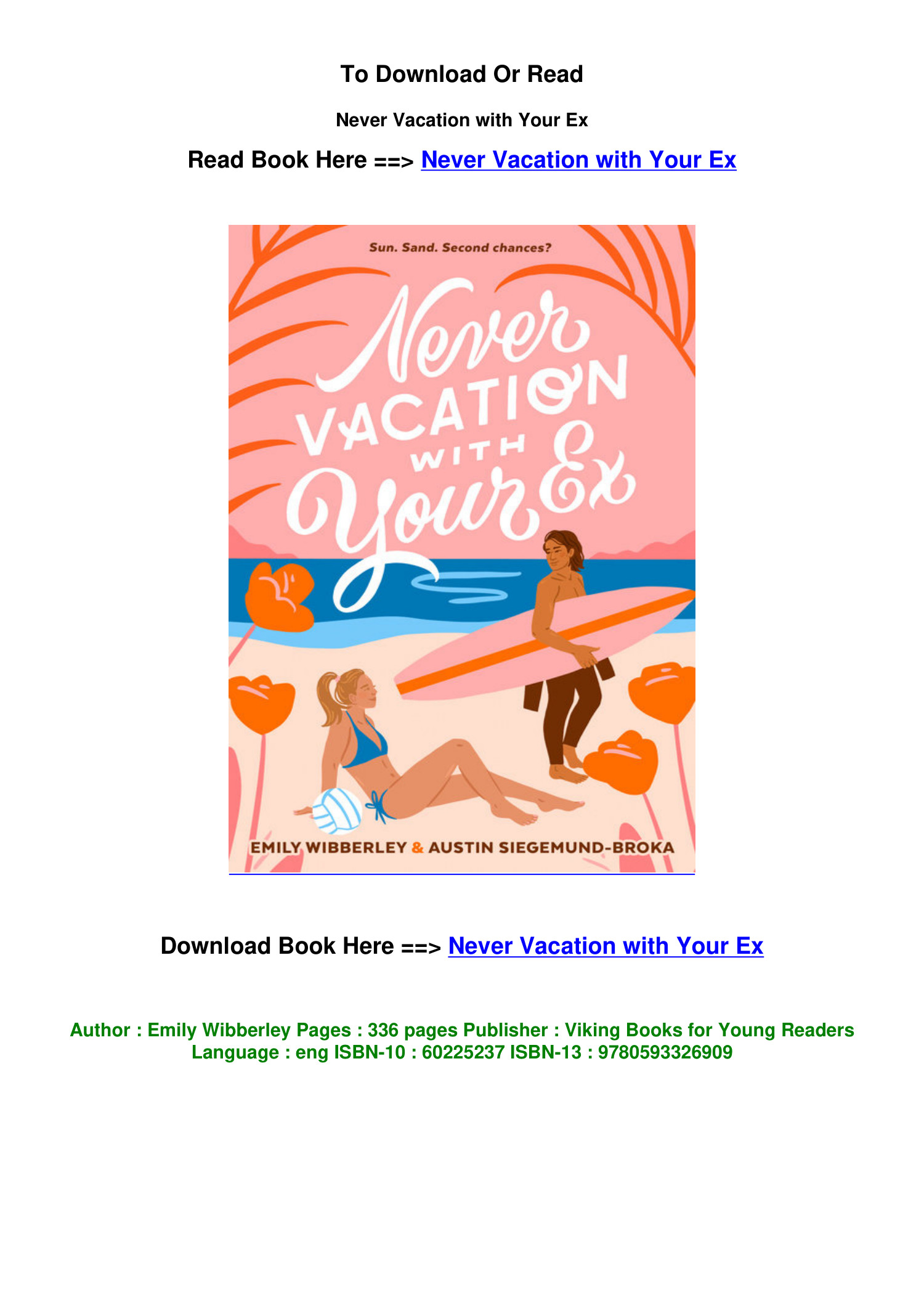 Download Pdf Never Vacation with Your Ex By Emily Wibberley.pdf | DocDroid