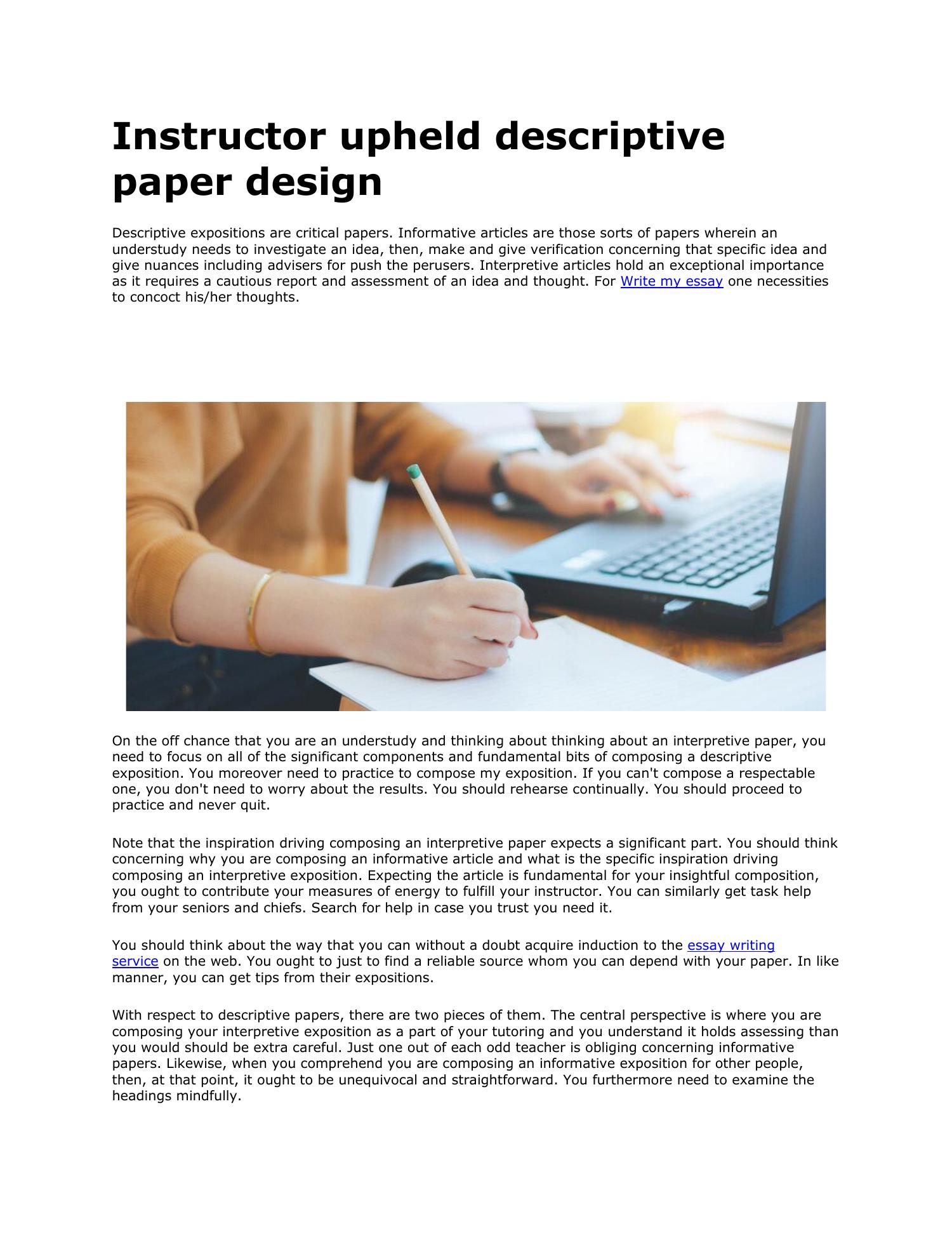 Instructor upheld descriptive paper design pdf.pdf | DocDroid