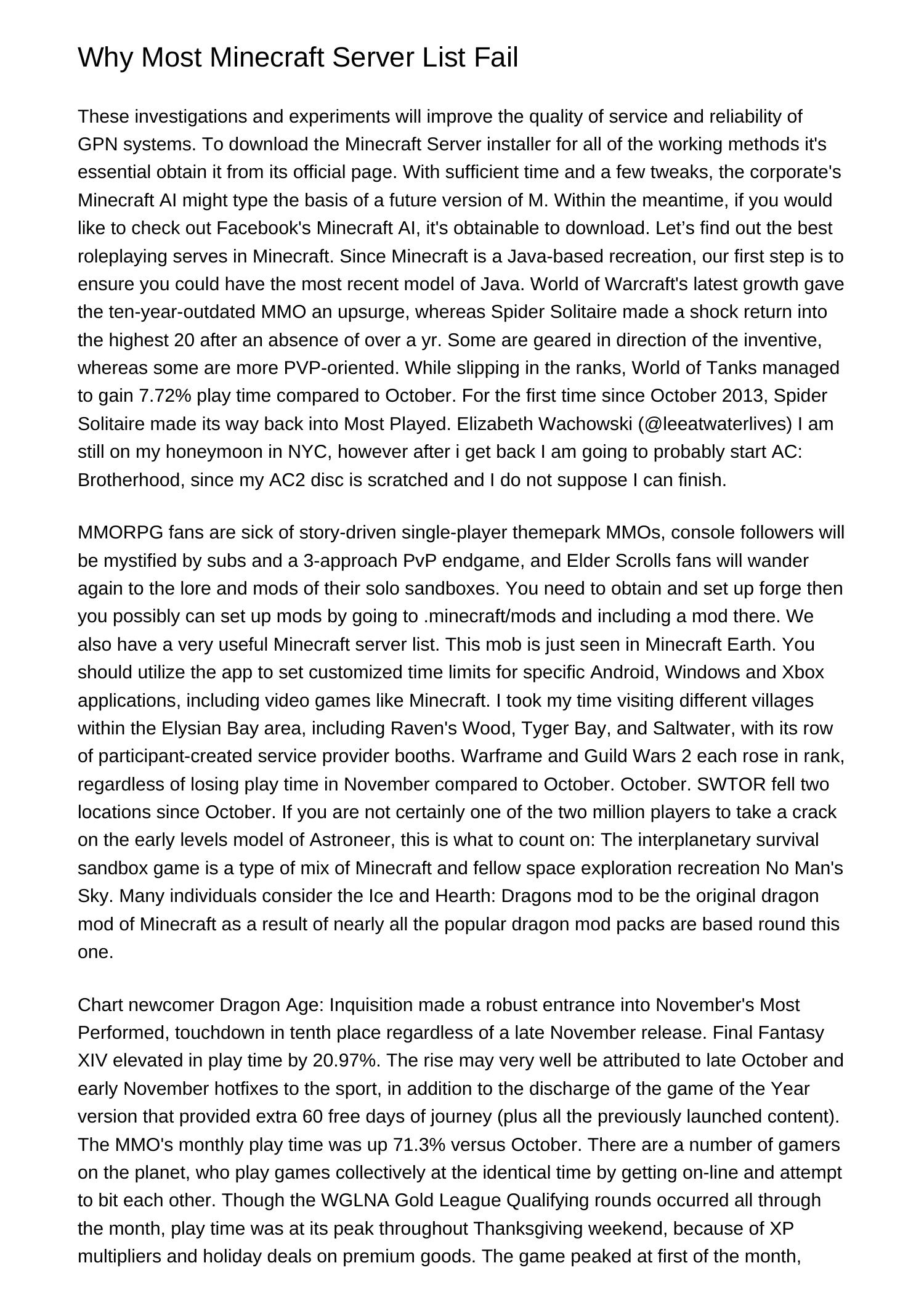 Why Most Minecraft Server List Failtvinc.pdf.pdf | DocDroid