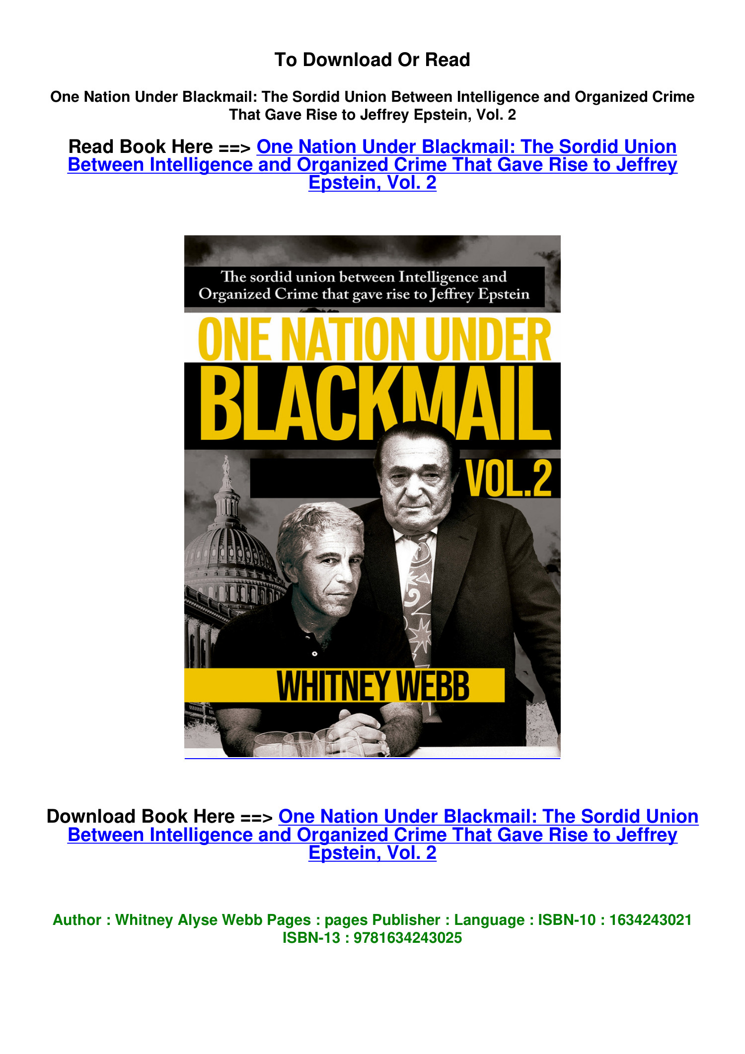 EPUB download One Nation Under Blackmail The Sordid Union Between .pdf | DocDroid