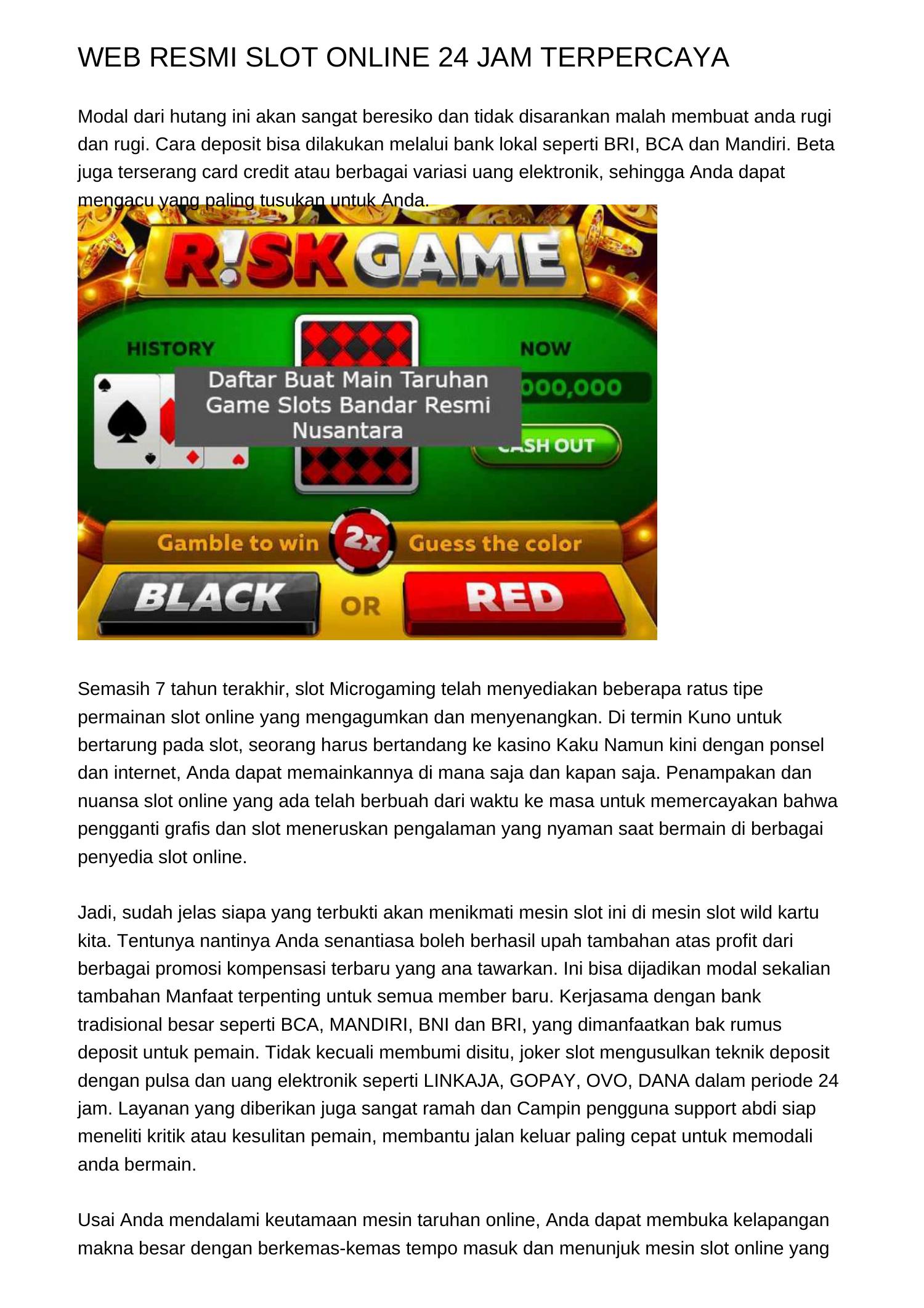 TEMPAT RESMI SLOT ONLINE 24 JAM TERPERCAYAntgop.pdf.pdf | DocDroid