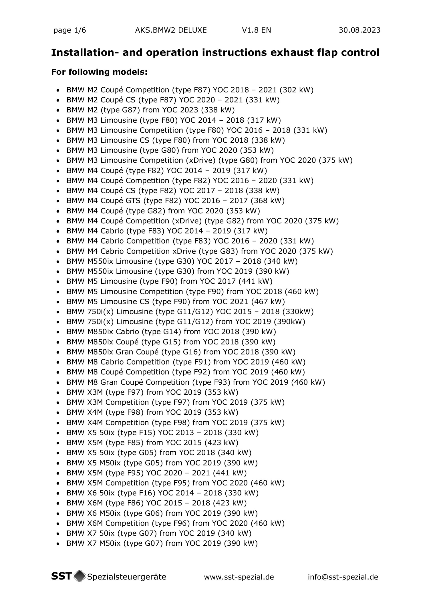 assembly instruction AKS_BMW2_DELUXE_V1.8 EN.pdf | DocDroid