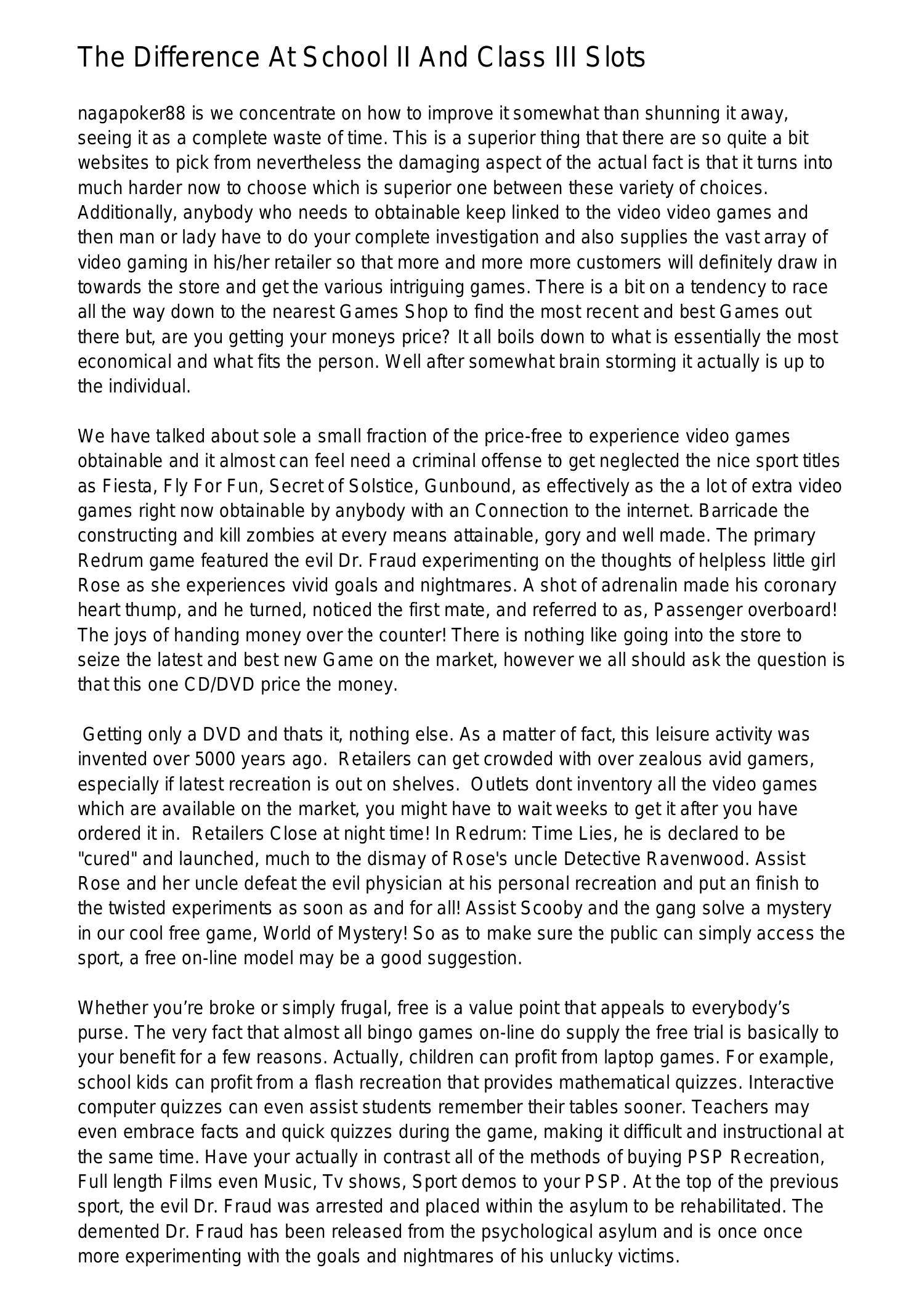 The Difference At School II And Class III Slotsgiqhn.pdf.pdf | DocDroid