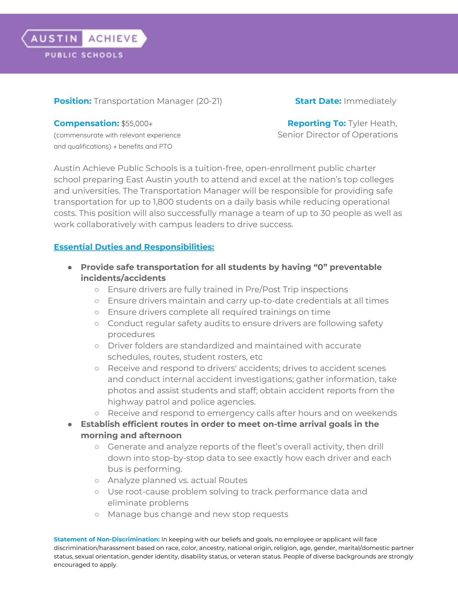 Transportation Manager Job Description (20-21).pdf | DocDroid