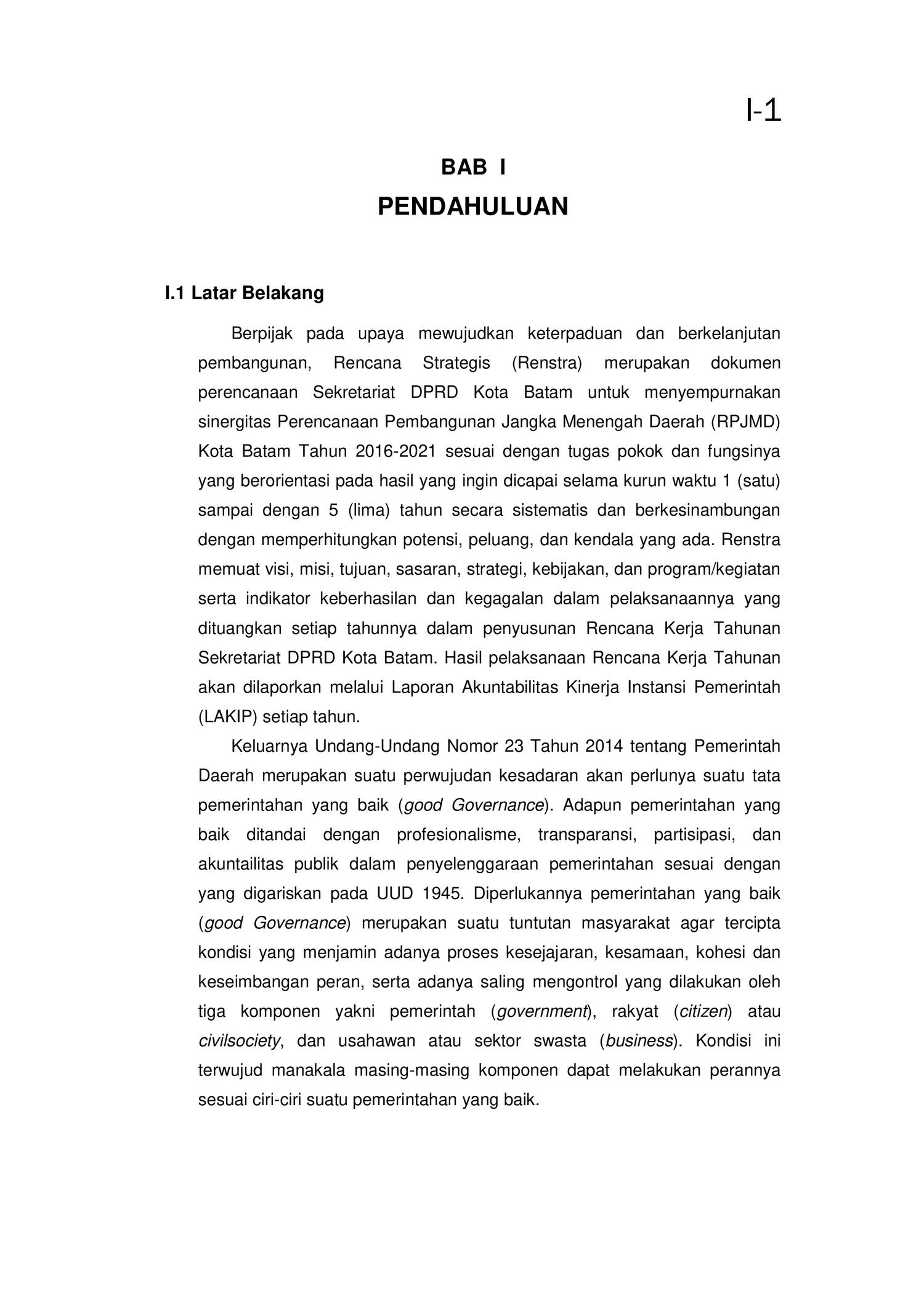 1. Bab I - Pendahuluan (Perubahan Renstra).pdf | DocDroid