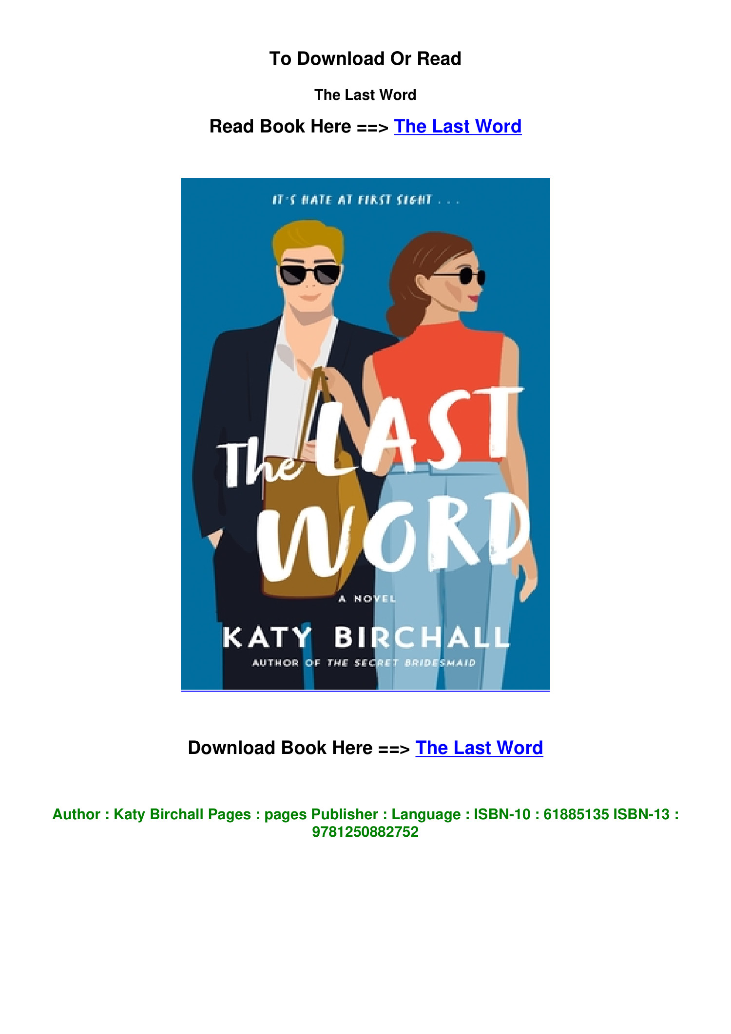 pdf Download The Last Word BY Katy Birchall.pdf | DocDroid