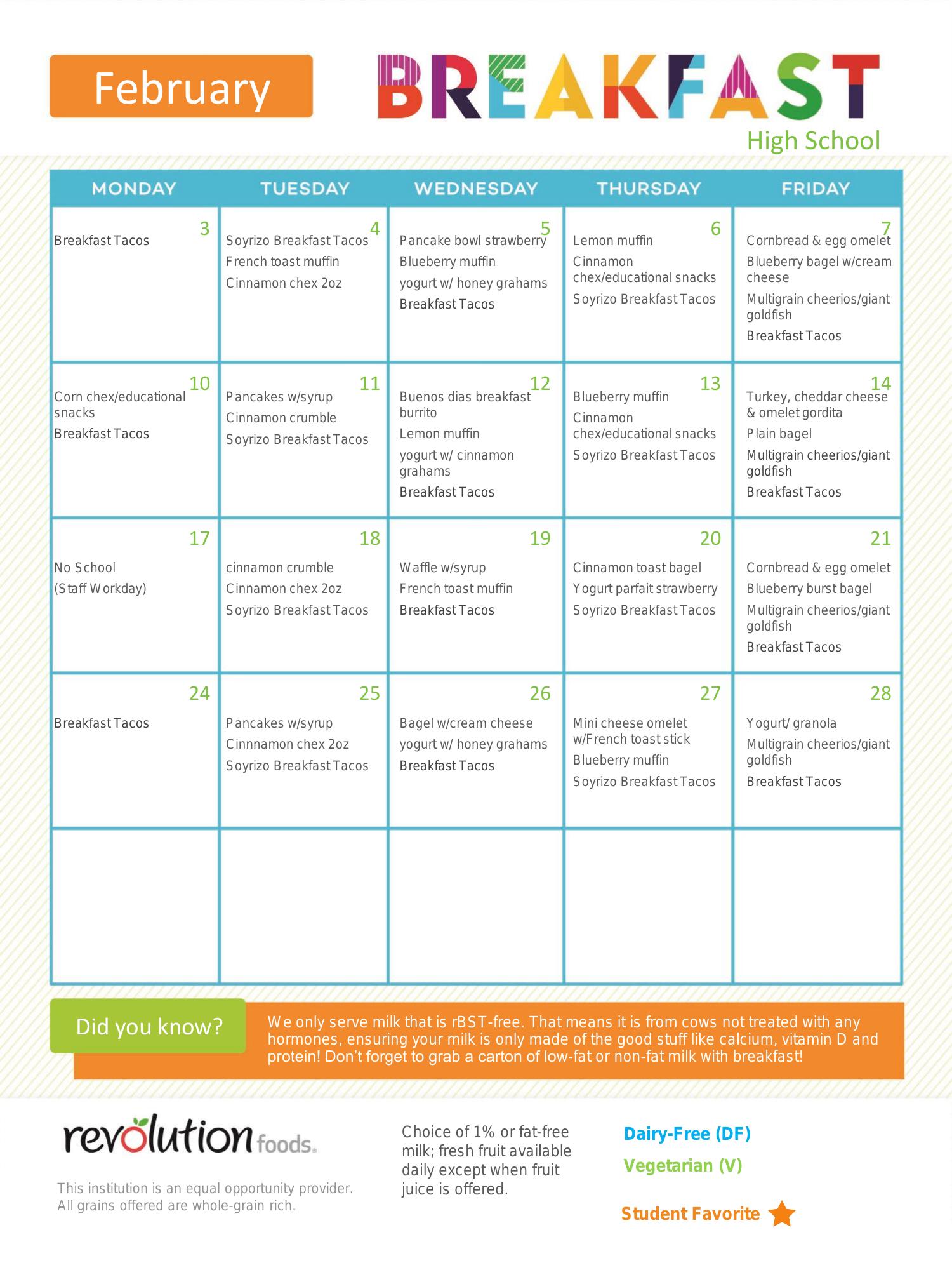February Menus High School.pptx | DocDroid
