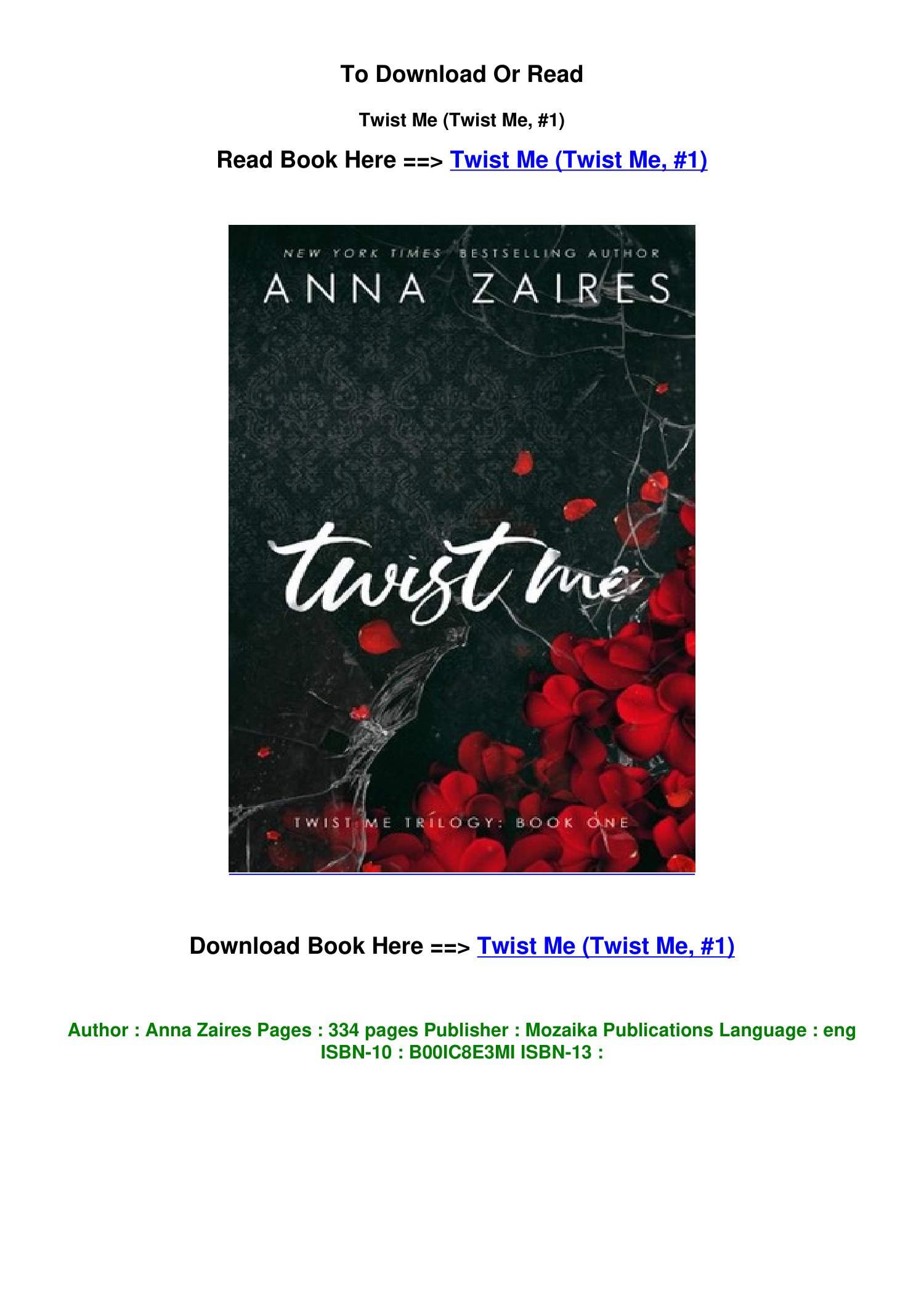 pdf Download Twist Me Twist Me 1 By Anna Zaires.pdf | DocDroid