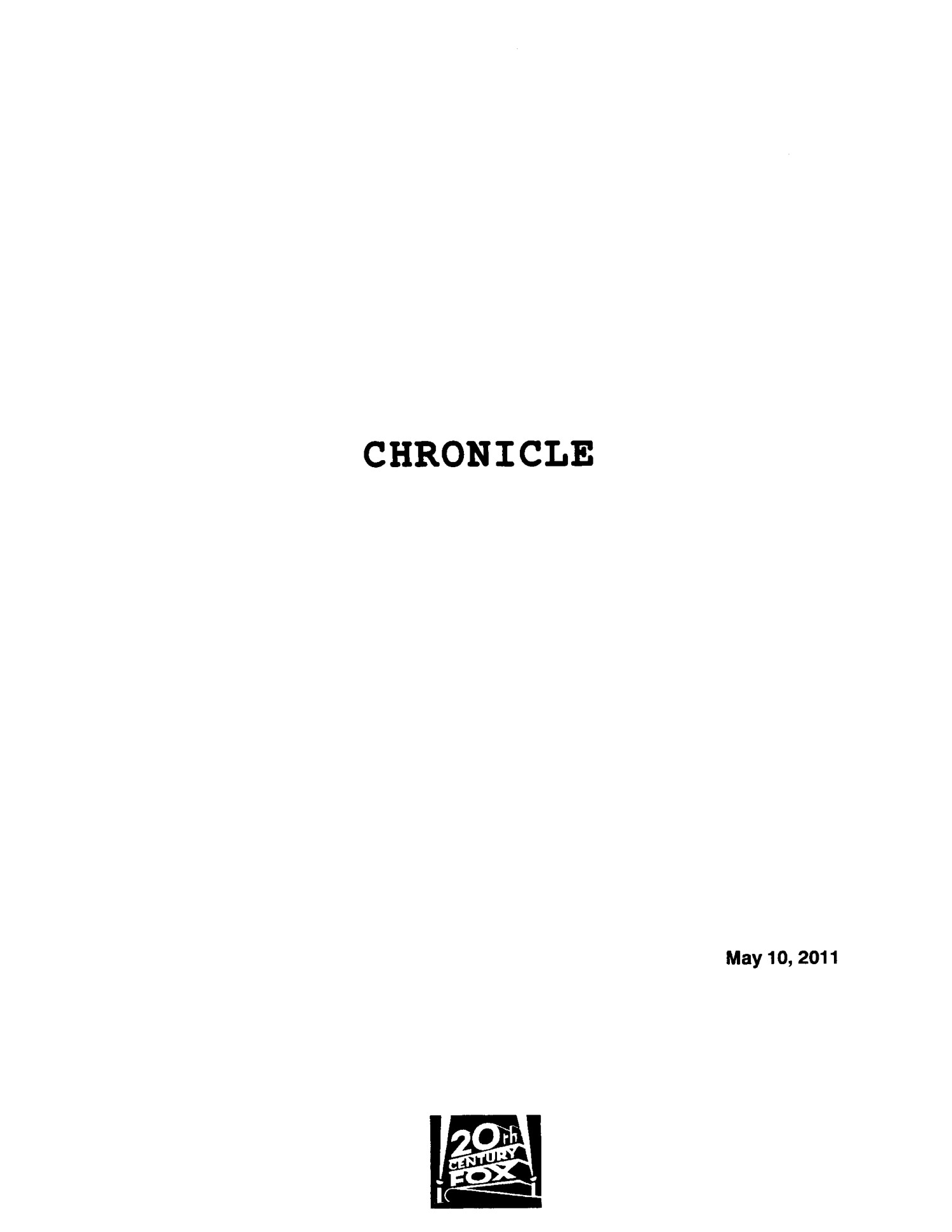 Chronicle, by Max Landis (Final Shooting Script).pdf | DocDroid