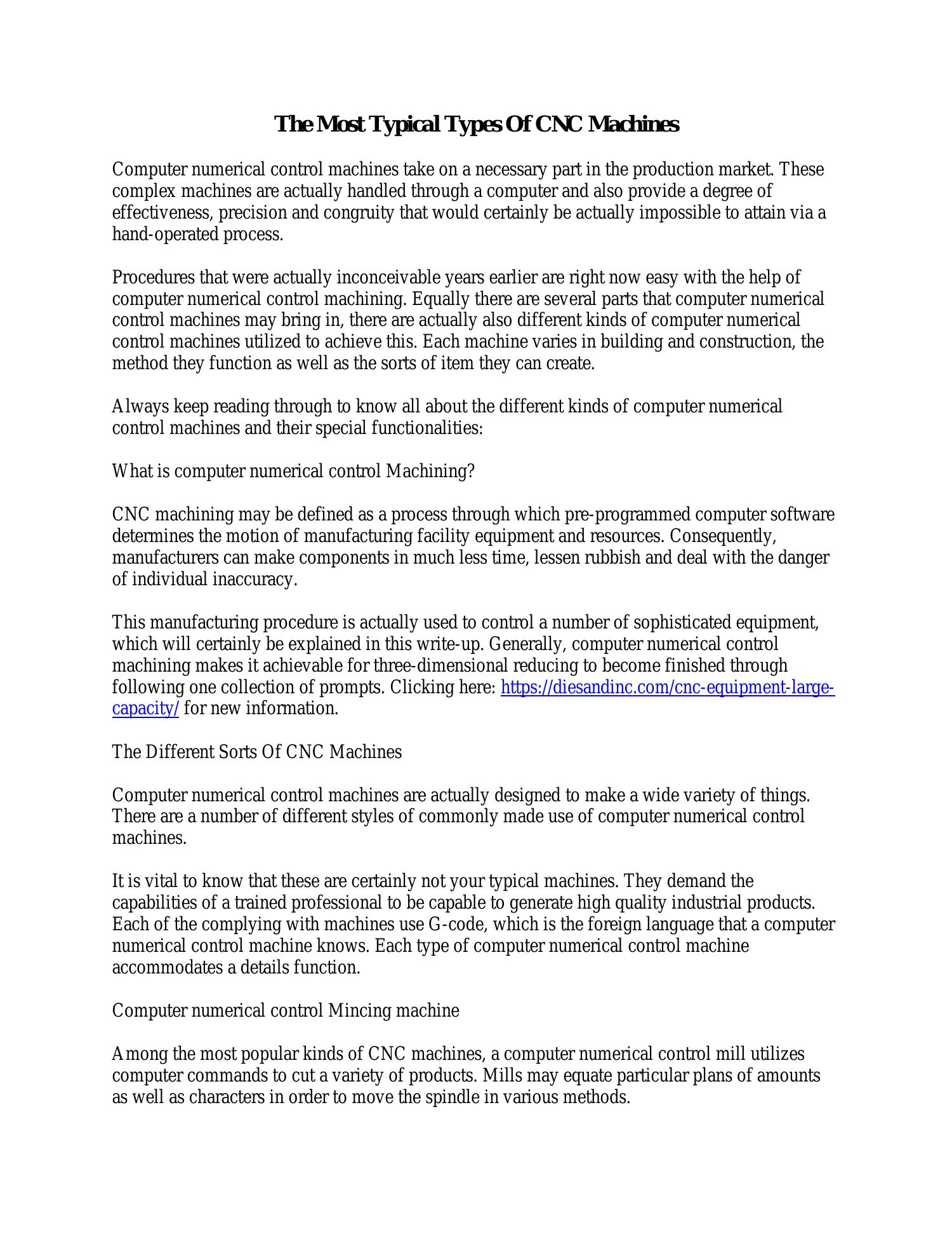 The Most Typical Types Of CNC Machines.pdf | DocDroid