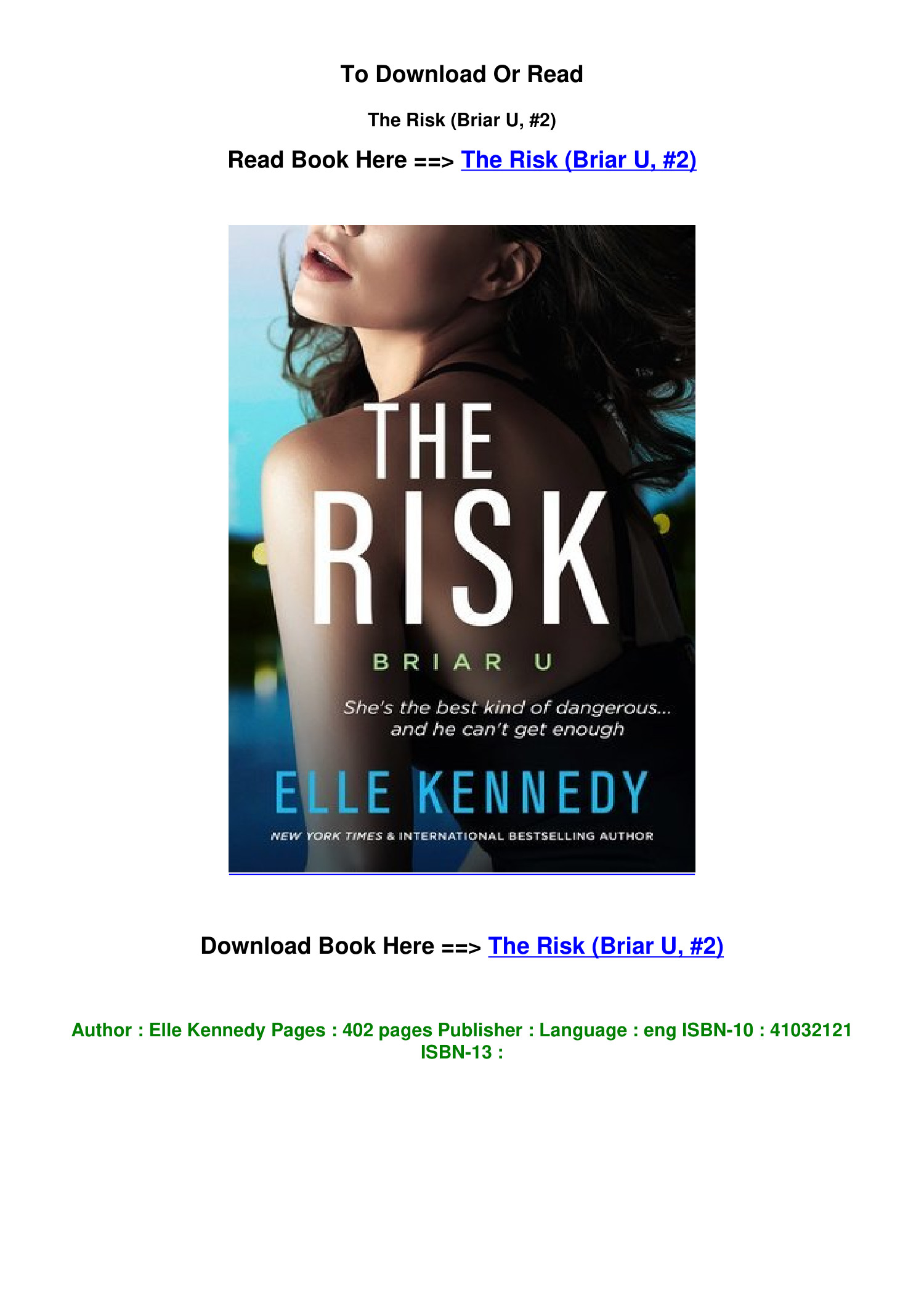 Pdf Download The Risk Briar U 2 BY Elle Kennedy.pdf | DocDroid