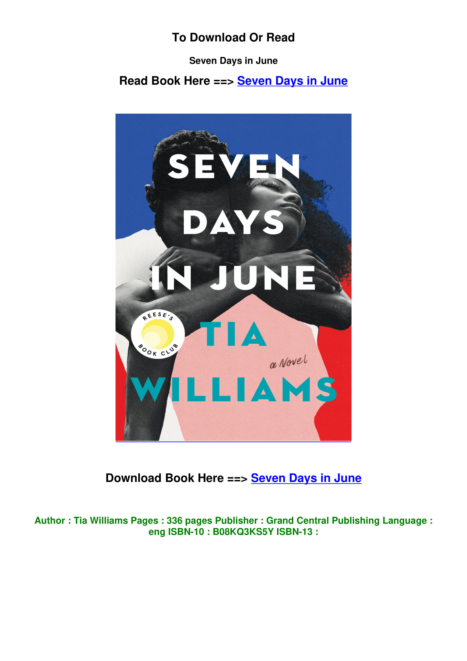 EPub Download Seven Days in June By Tia Williams.pdf | DocDroid