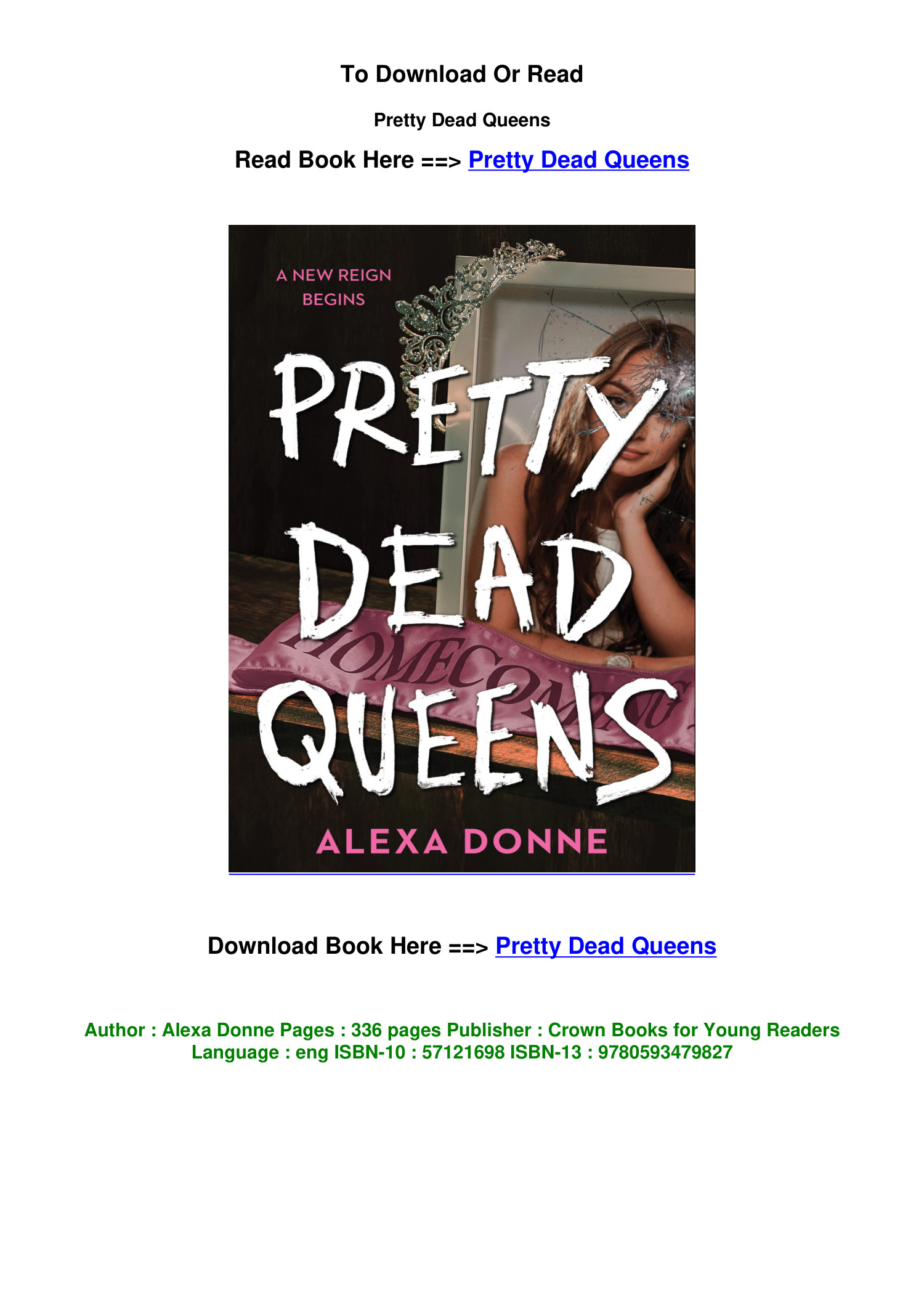 ePub DOWNLOAD Pretty Dead Queens by Alexa Donne.pdf | DocDroid