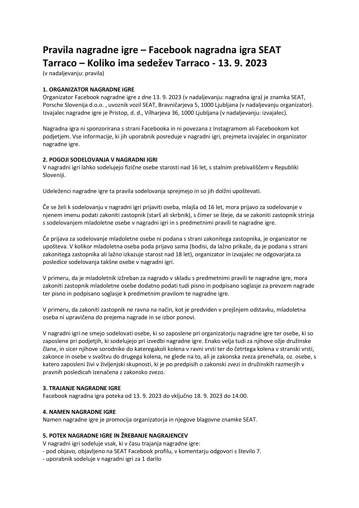 Pravila nagradne igre_SEP 13_SEAT_FB_koliko sedežev ima Tarraco.docx | DocDroid