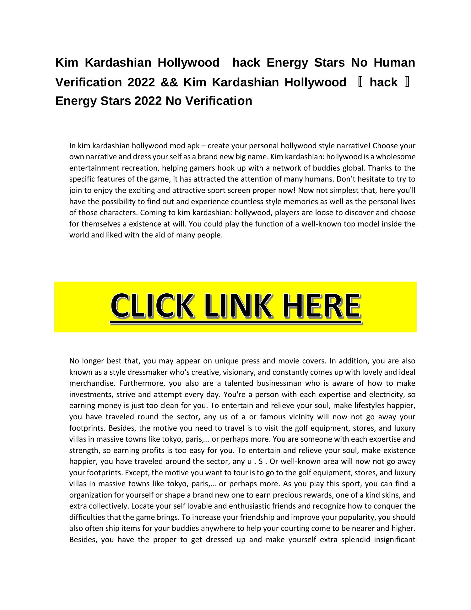 Kim Kardashian Hollywood hack Energy Stars No Human Verification 2022.pdf | DocDroid