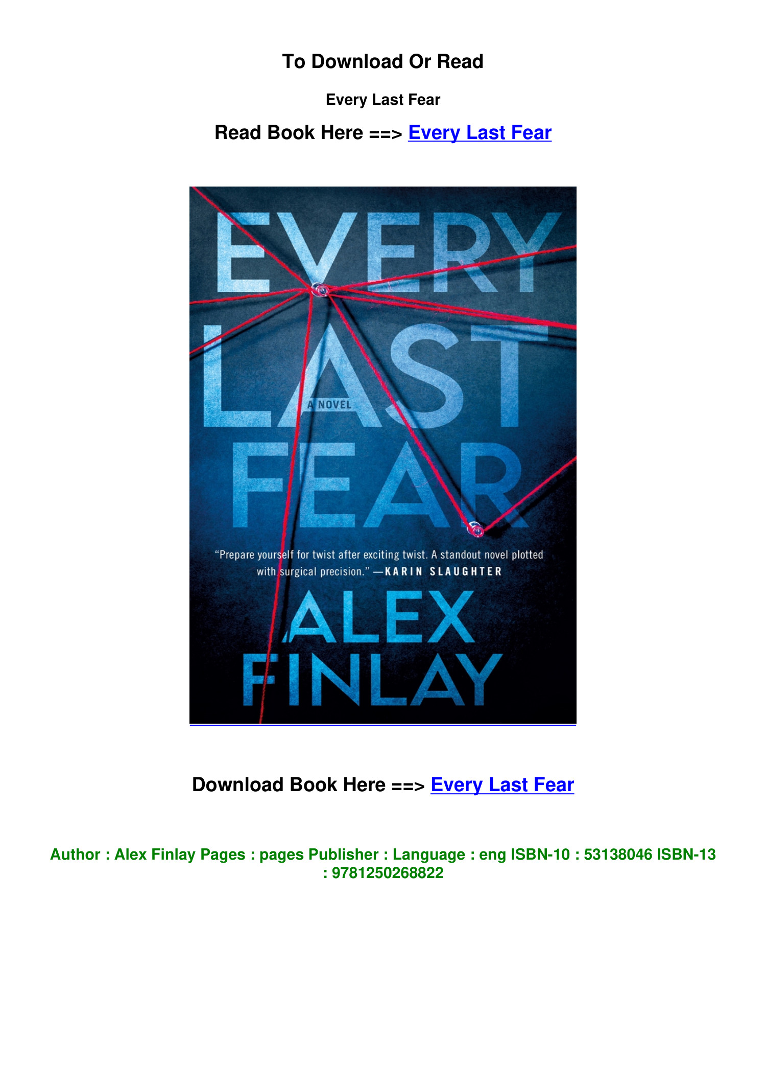 epub download Every Last Fear By Alex Finlay.pdf | DocDroid