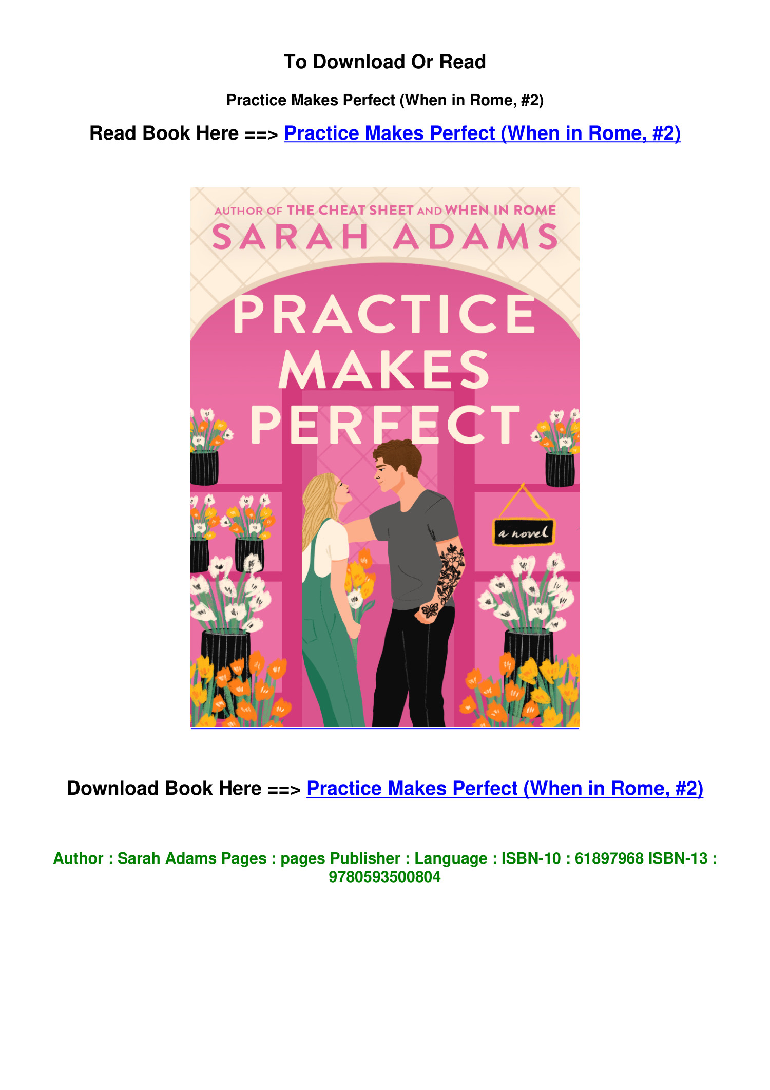 Pdf DOWNLOAD Practice Makes Perfect When in Rome 2 by Sarah Adams.pdf | DocDroid