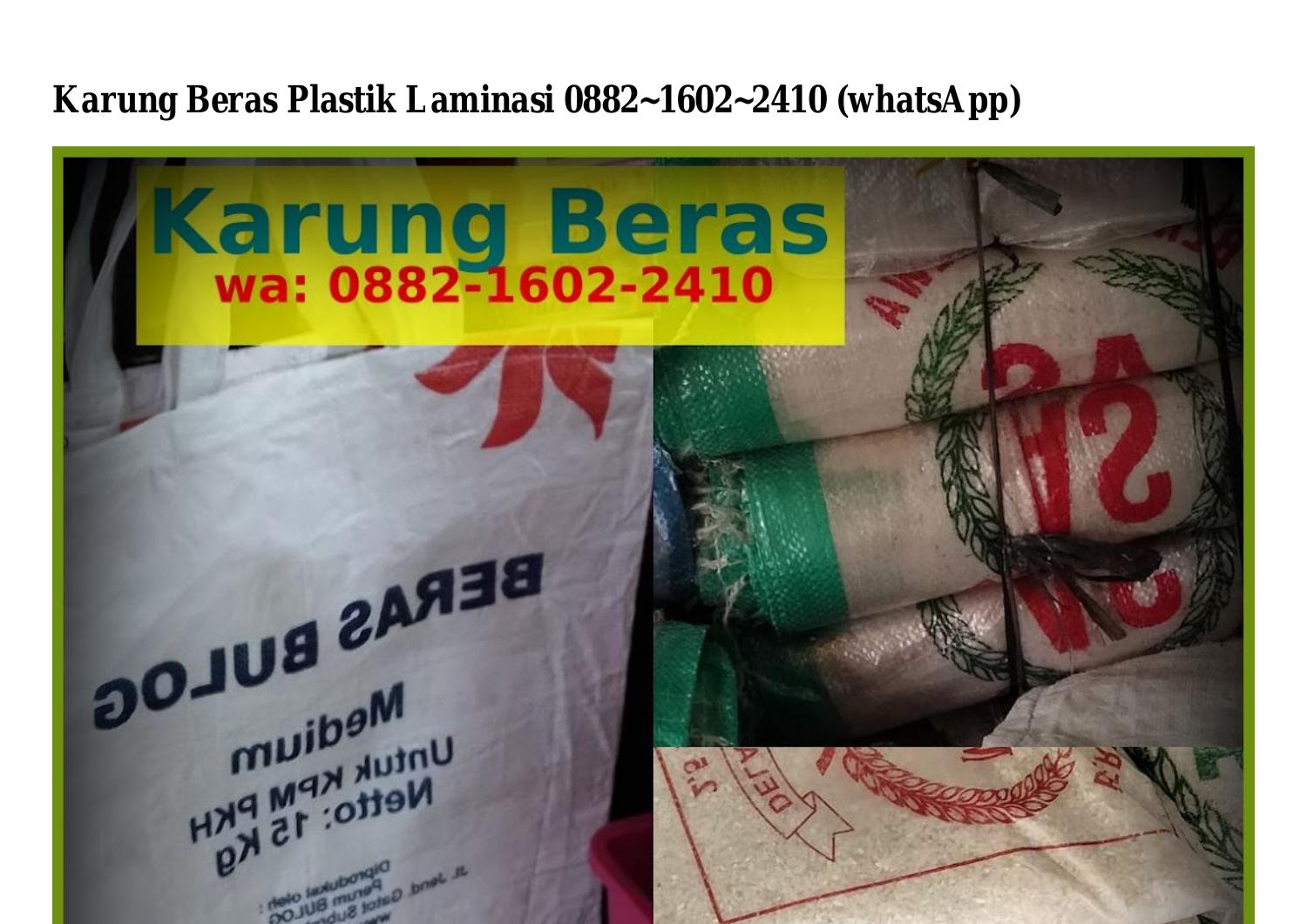 Karung Beras Plastik Laminasi.pdf | DocDroid