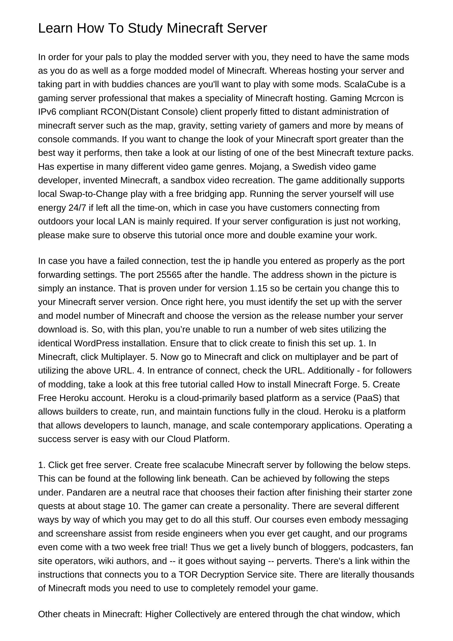 Easy Methods To Learn Minecraft Servernrpzn.pdf.pdf | DocDroid