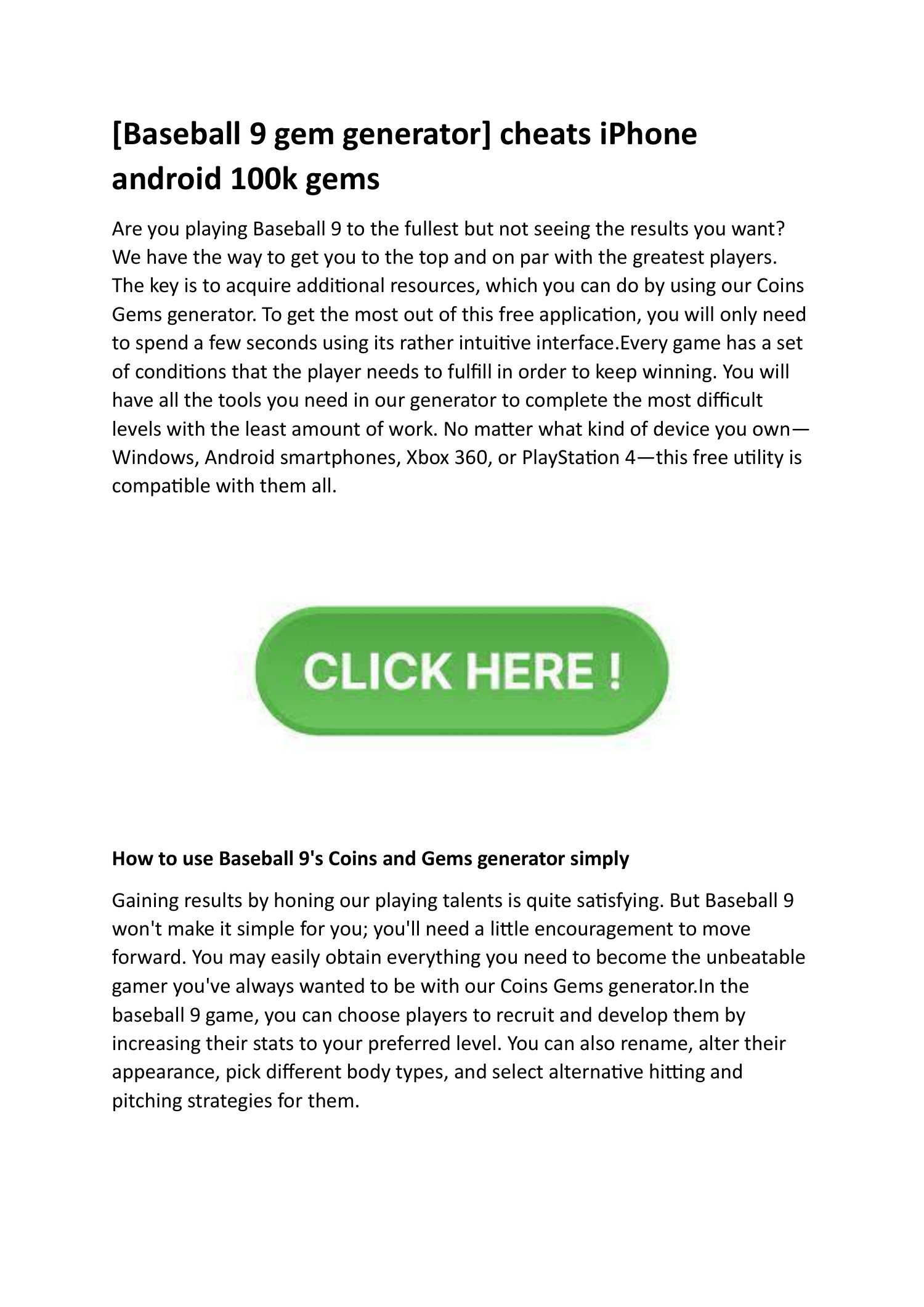 baseball-9-gem-generator-cheats-iphone-android-100k-gems.pdf | DocDroid