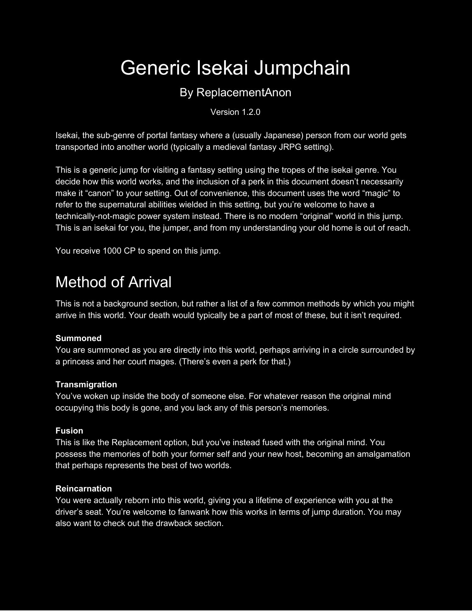 Generic Isekai Jumpchain.pdf | DocDroid