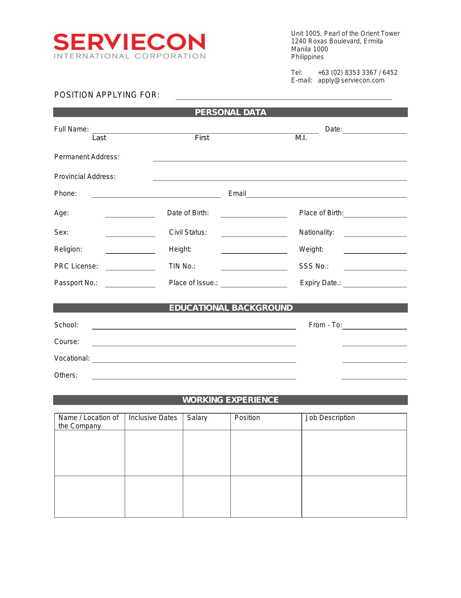 SIC Application Form.docx | DocDroid