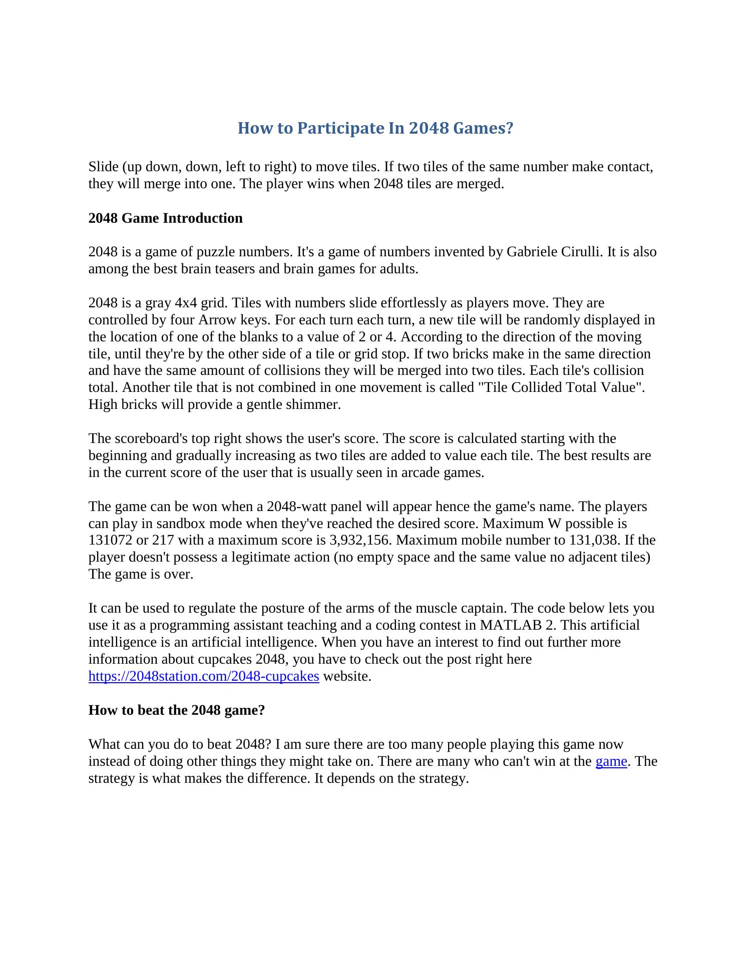 How to Participate In 2048 Games.pdf | DocDroid