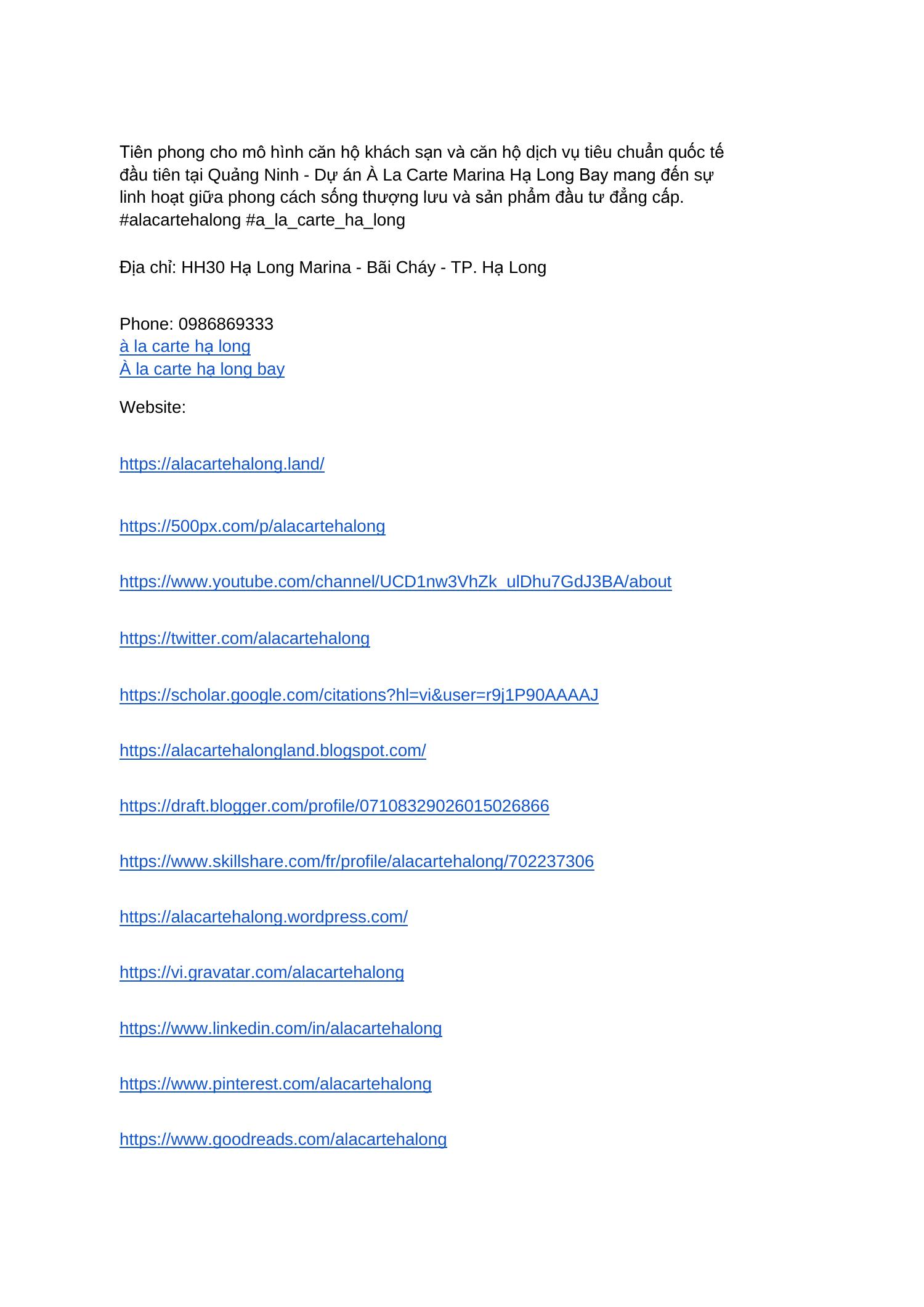 alacartehalong.docx | DocDroid